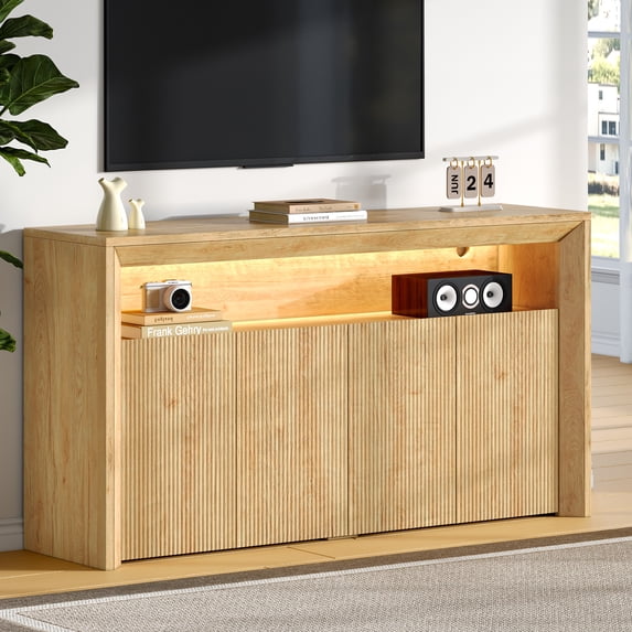 Einhomn TV Stand for TVs up to 85 Inch,Wood Entertainment Center with ...