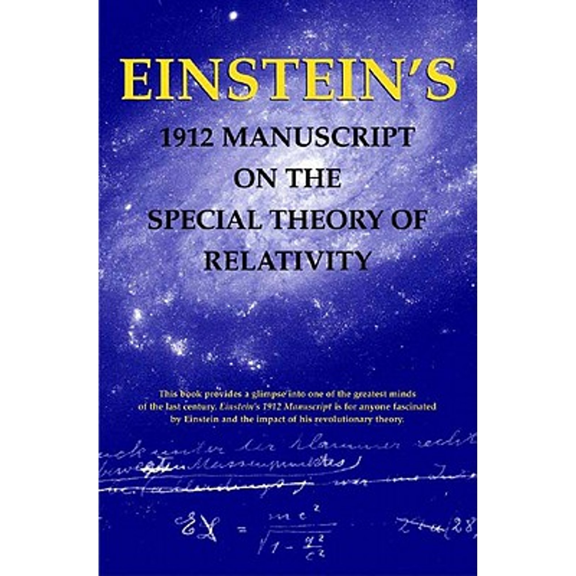 Pre-Owned Einstein's 1912 Manuscript on the Special Theory of ...