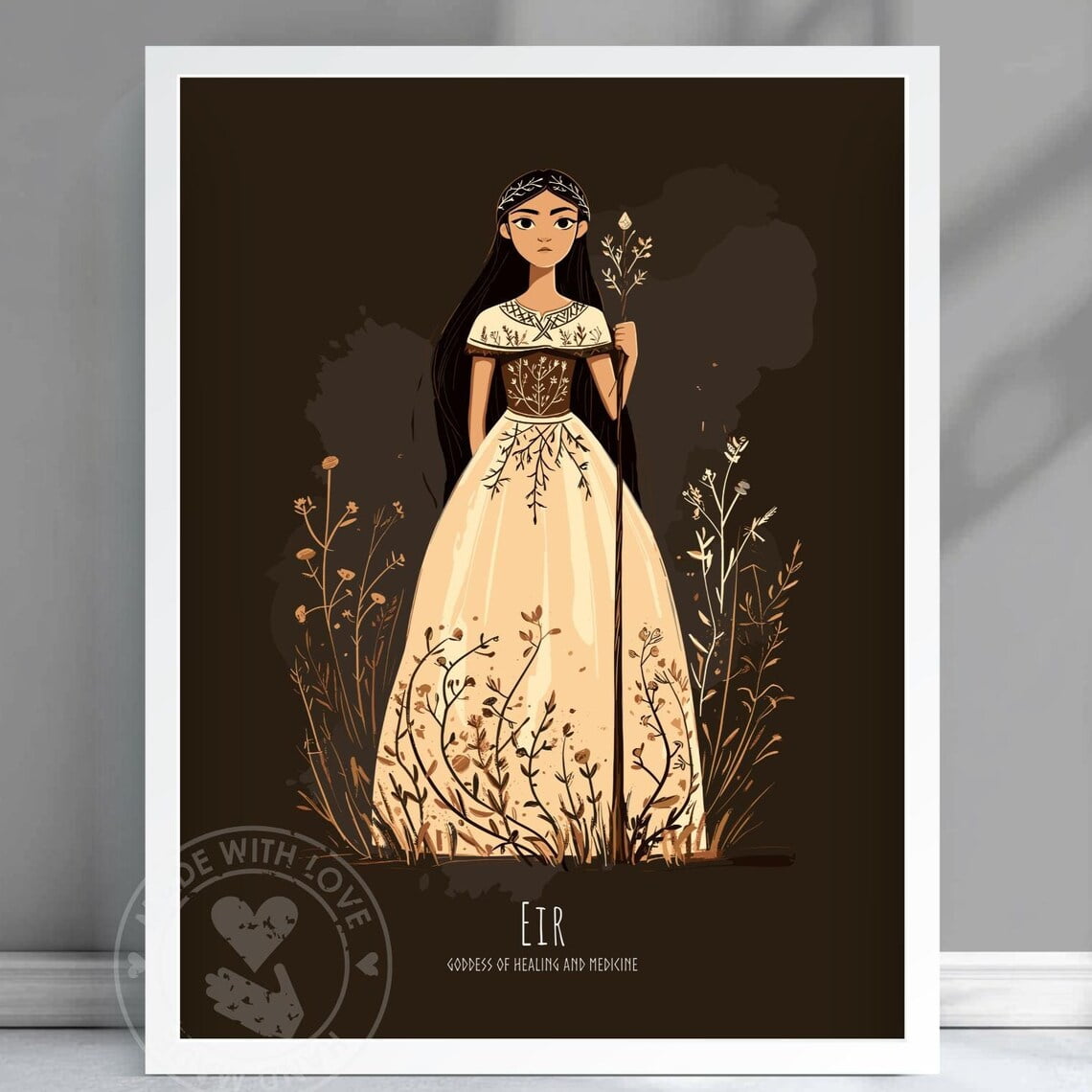 Eir Goddess Poster, Eir Nordic Goddess, Eir Goddess, Norse Mythology ...