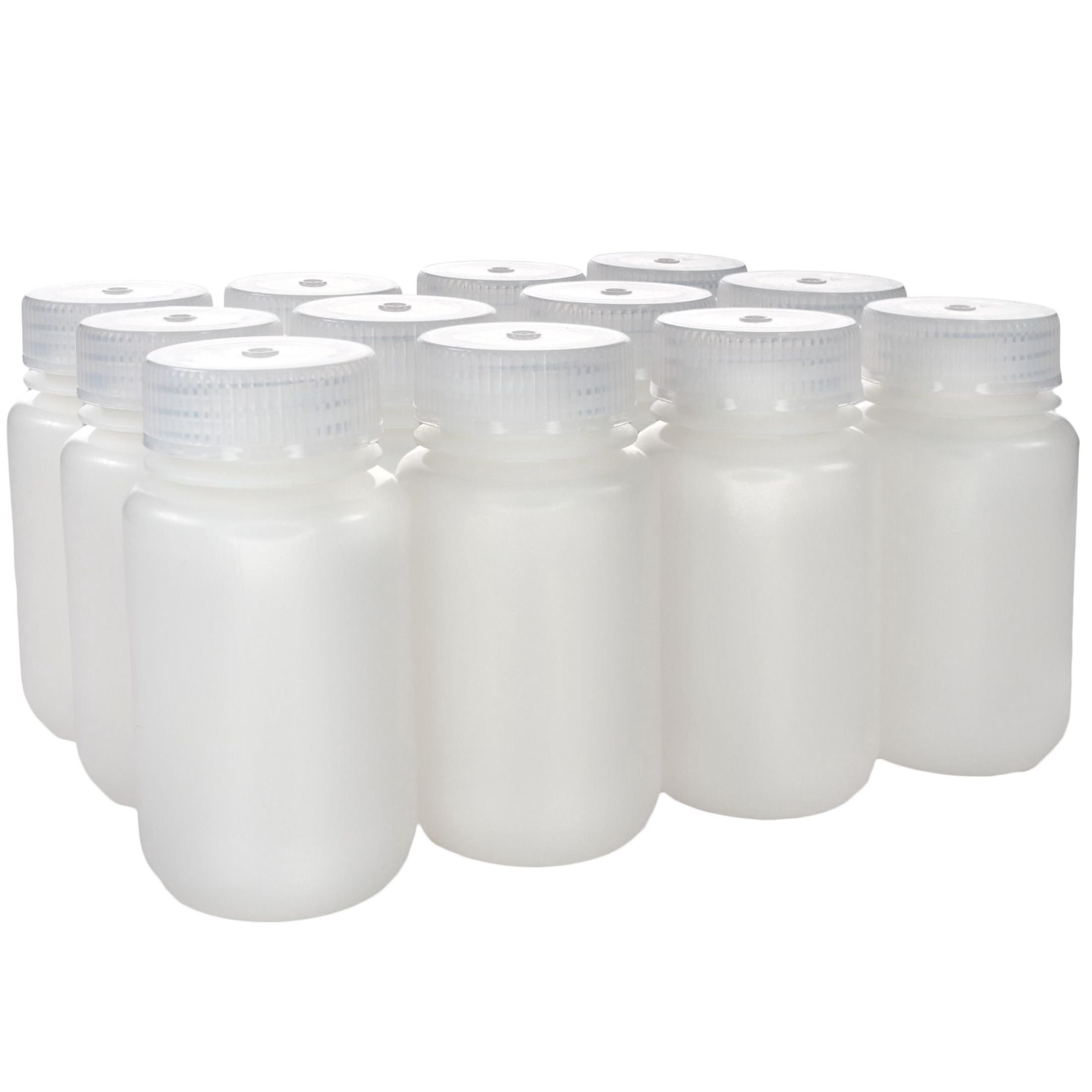 Eisco - 125mL Wide Mouth HDPE Reagent Bottles with Polypropylene Caps ...