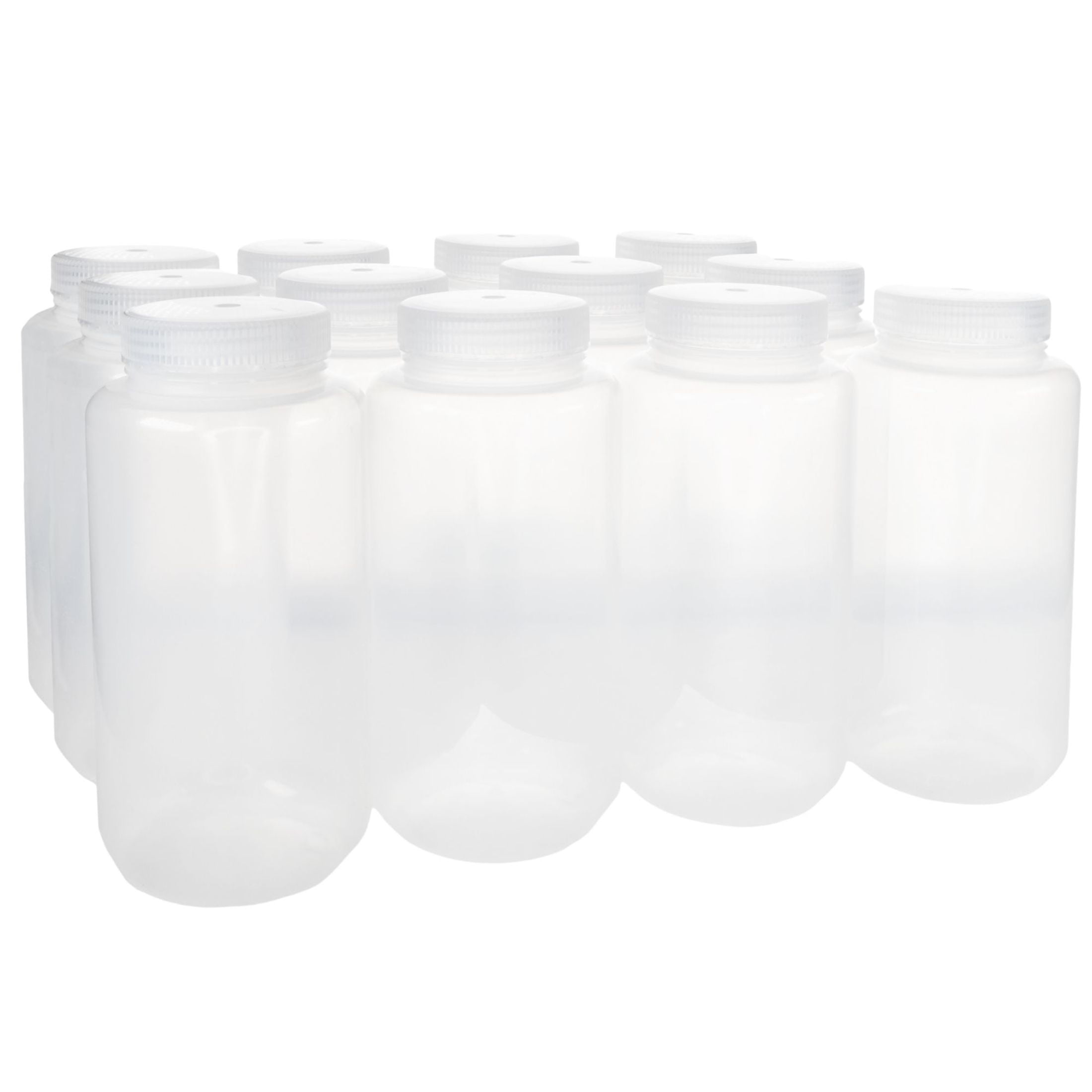 Eisco - 1L Wide Mouth Polypropylene Translucent Reagent Bottles with ...