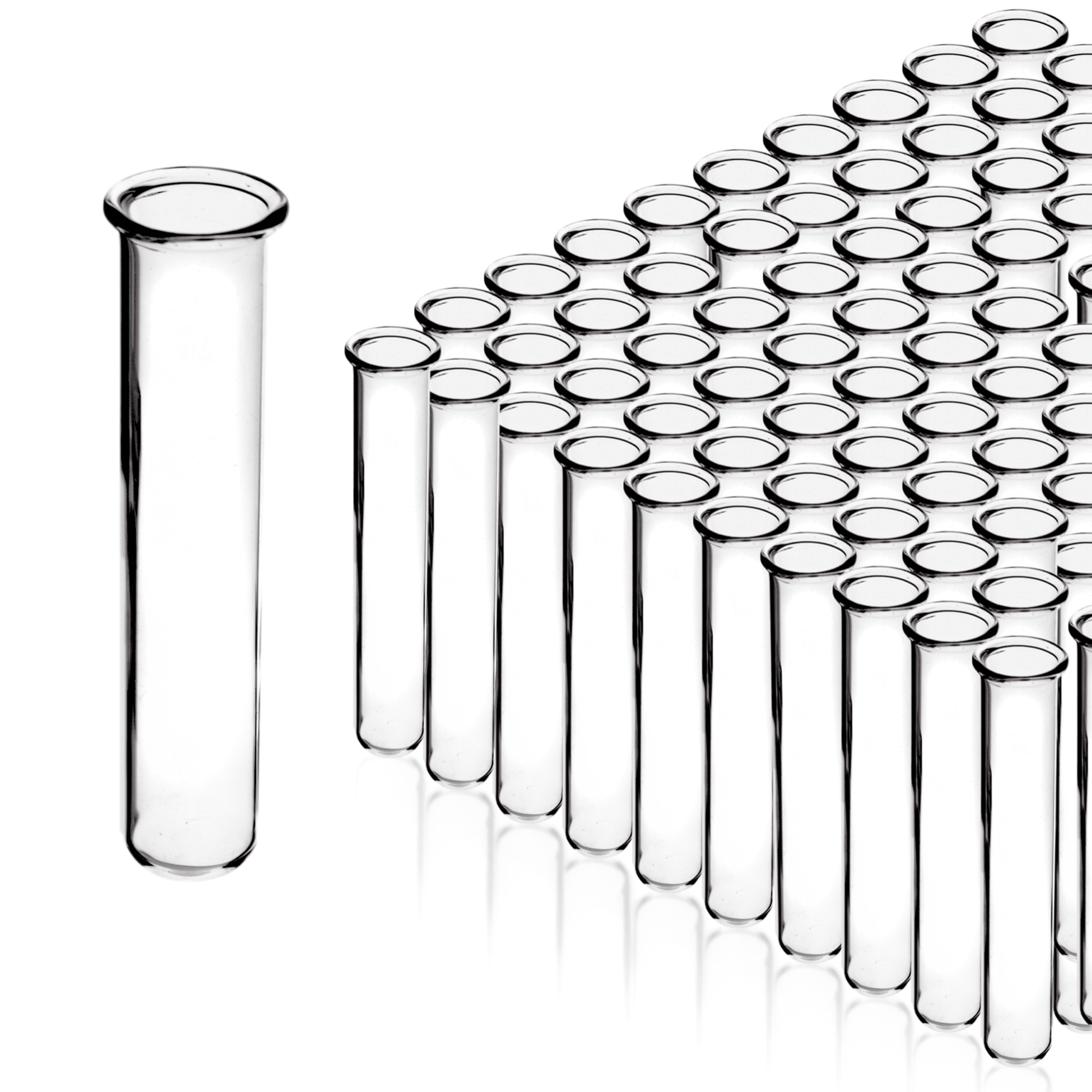 Eisco - Borosilicate Glass Test Tubes Pack of 100 - 12mL Capacity ...