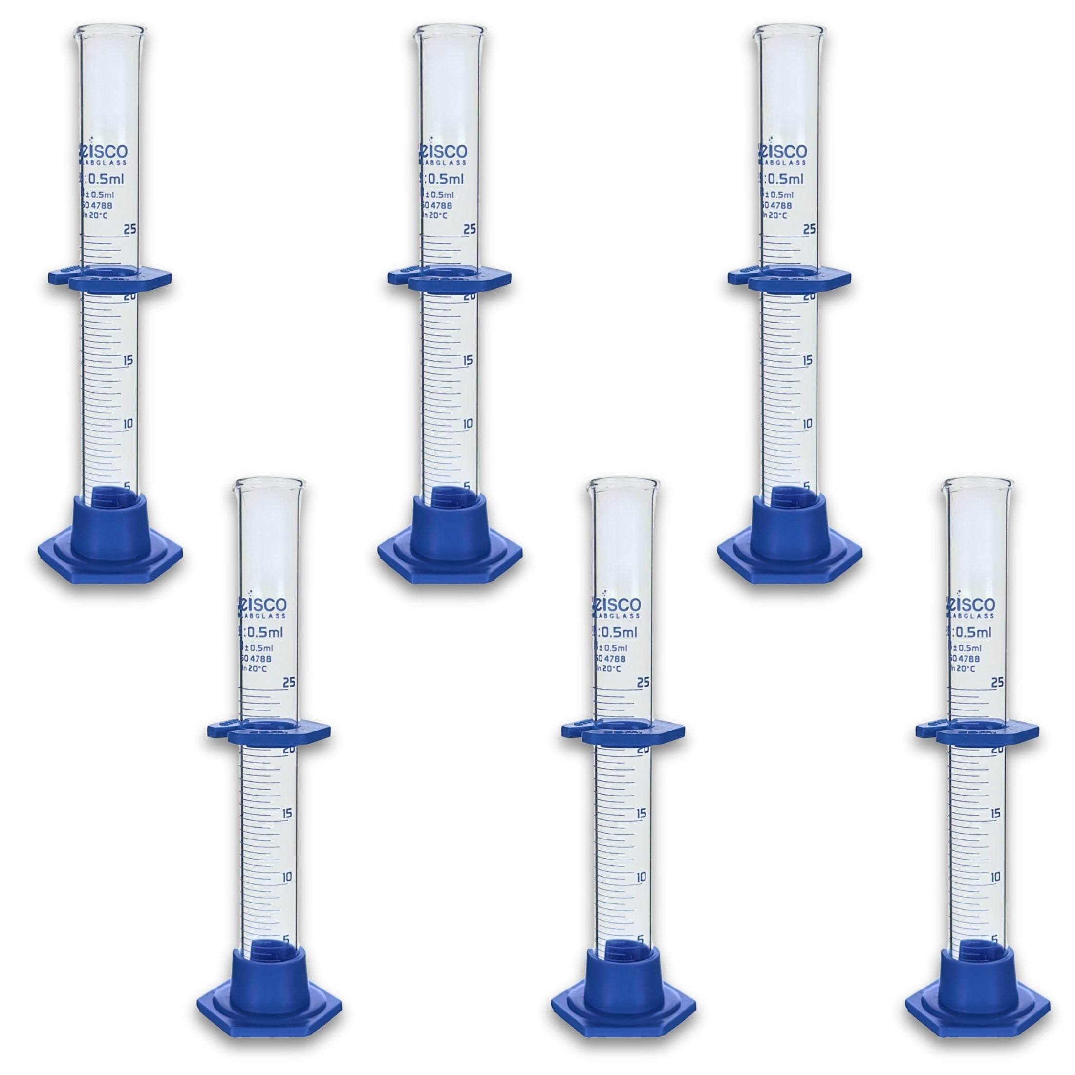Eisco Labs - 25mL Borosilicate Glass Measuring Cylinder with Spout ...