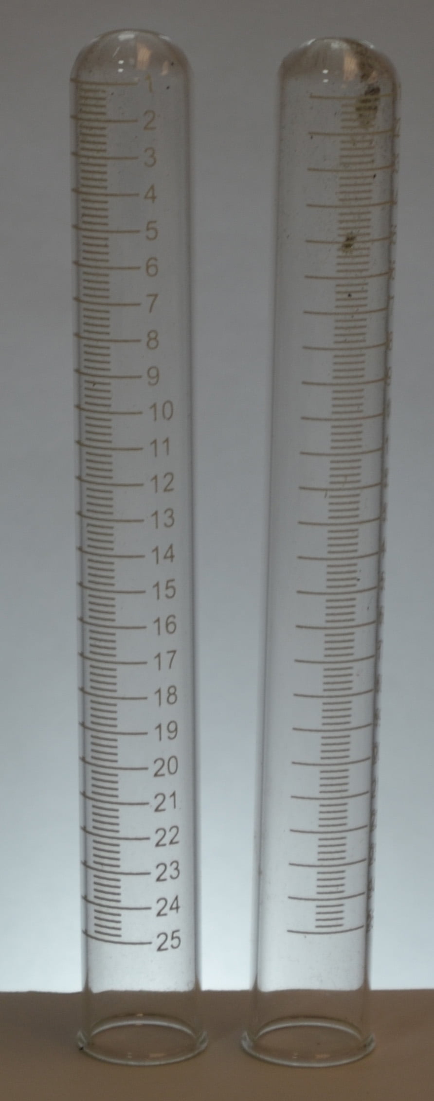 Eisco Labs 25ml Borosilicate Test tubes with inverse scale and ...
