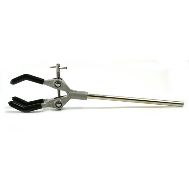 Eisco Labs 3 Prong, Powder coated clamp - overall length 10" - Walmart Business Supplies