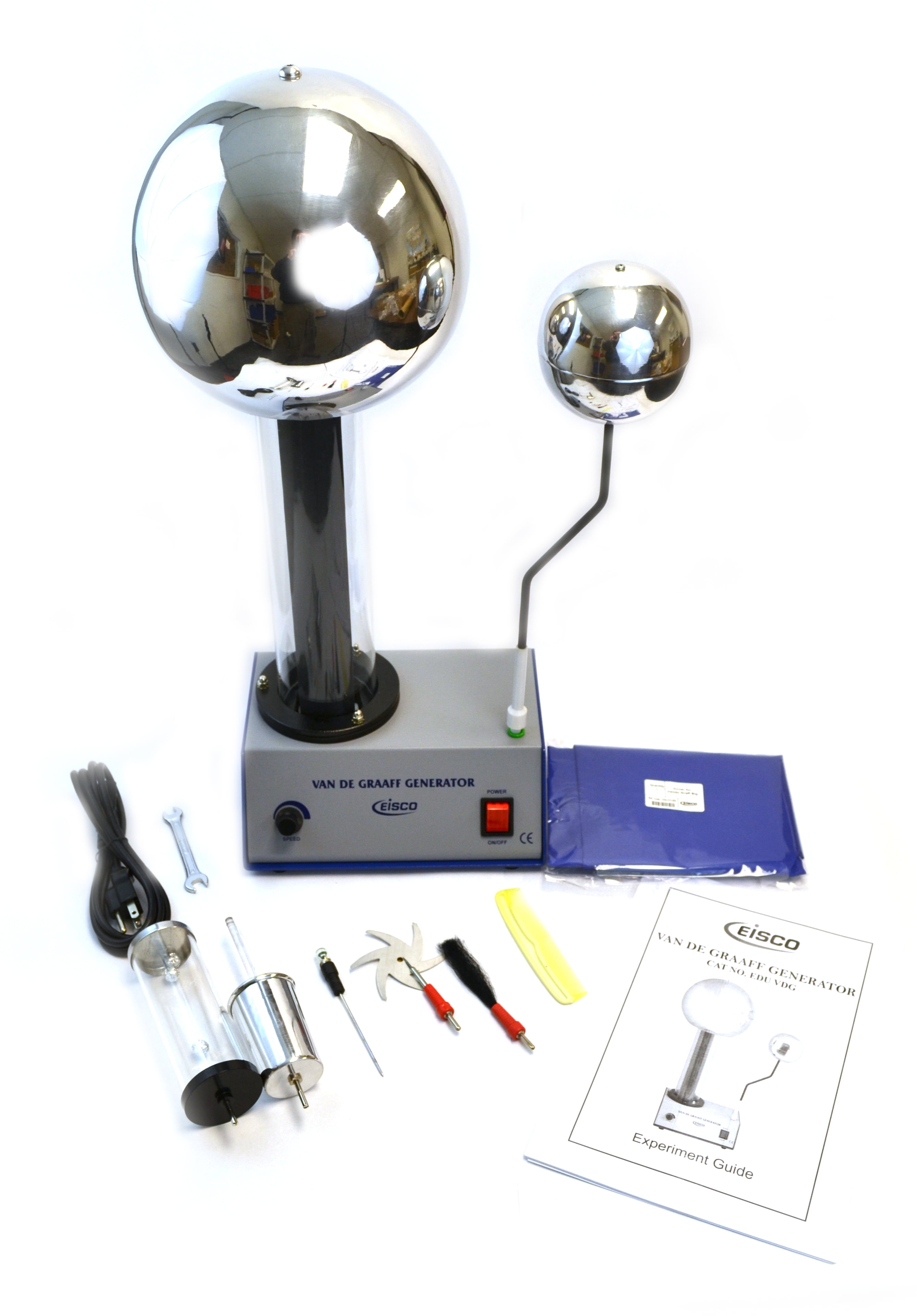 Eisco Labs 400,000 Volt Van De Graaff Kit with 10 Electrostatic Attachments - Walmart.com