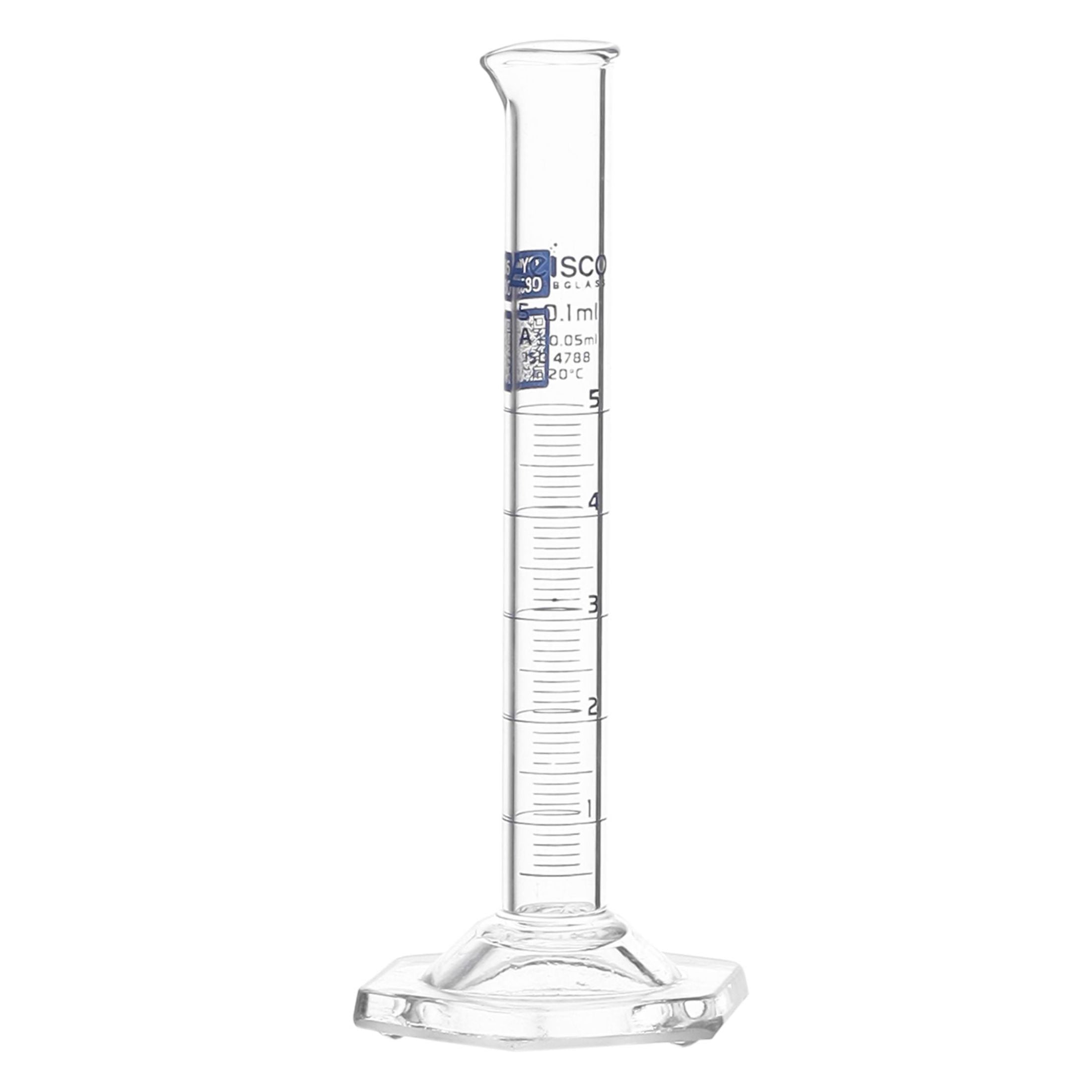 Eisco Labs - 5mL Measuring Cylinder - Tolerance ±0.05mL - Class A Graduated Cylinder ...