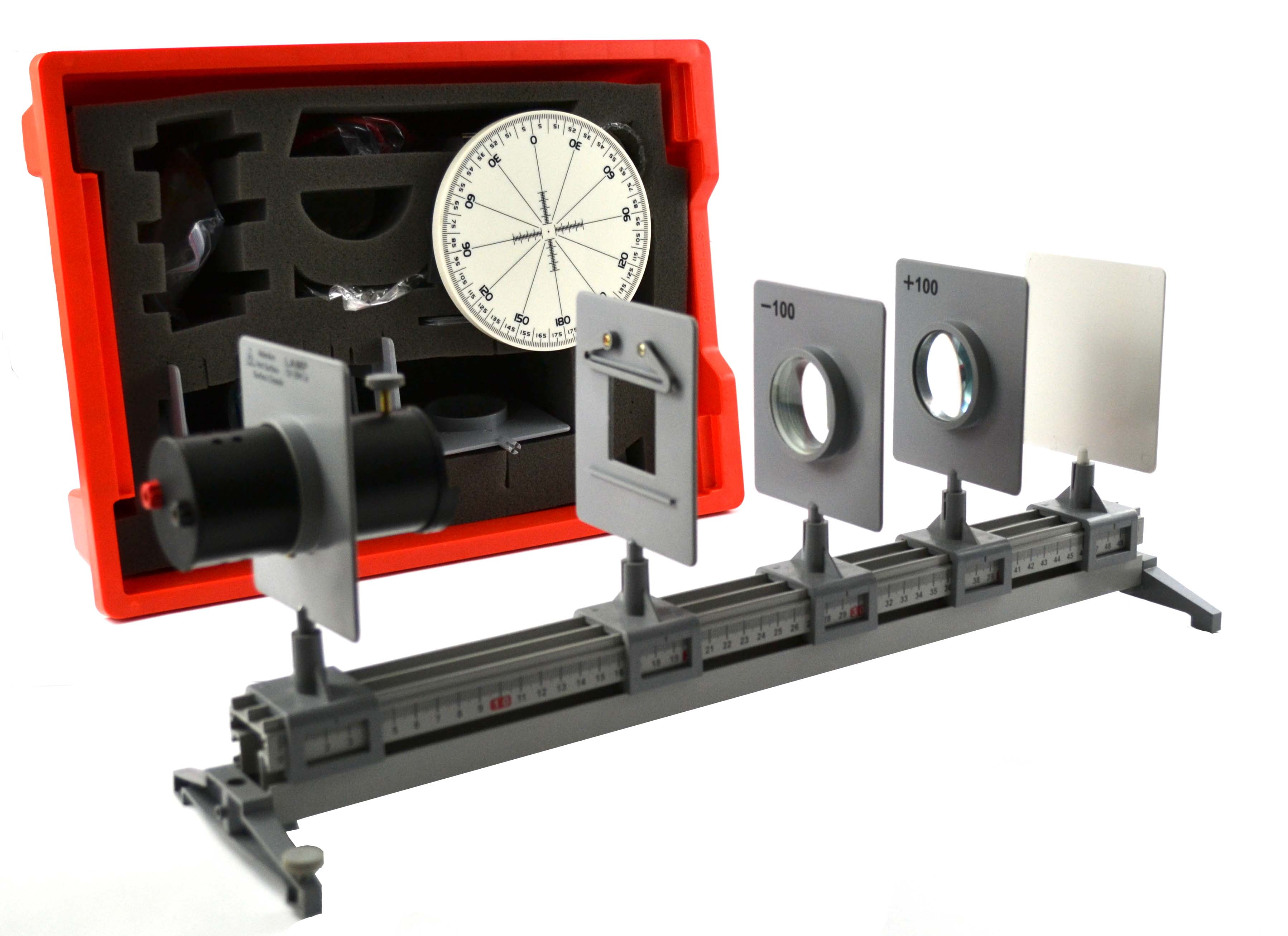 Eisco Labs Complete Optical Bench and Attachement Set, with 20 Lab ...