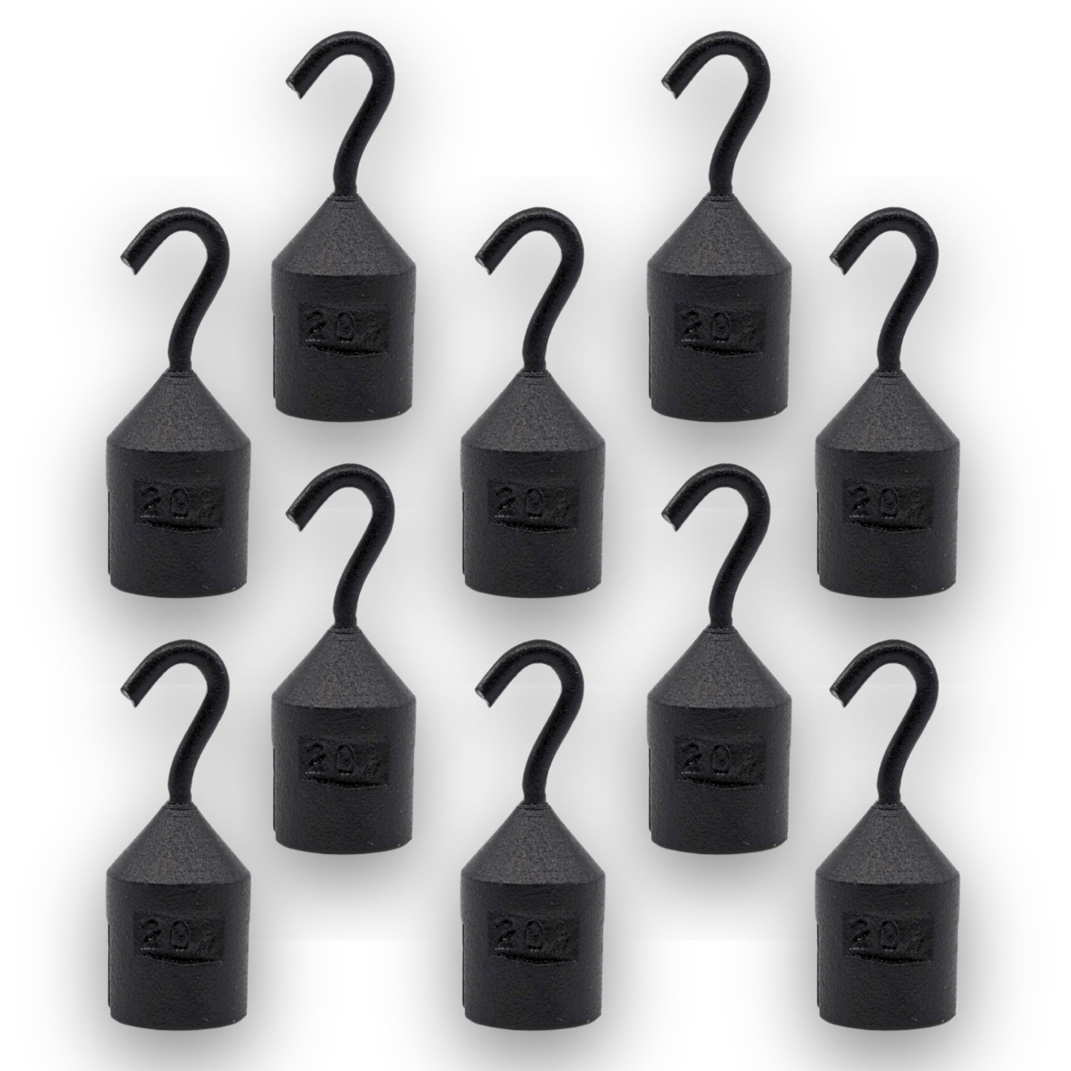 Eisco Labs - Hooked Weight 10-Pack, 20g Each - Iron, Cylindrical with ...