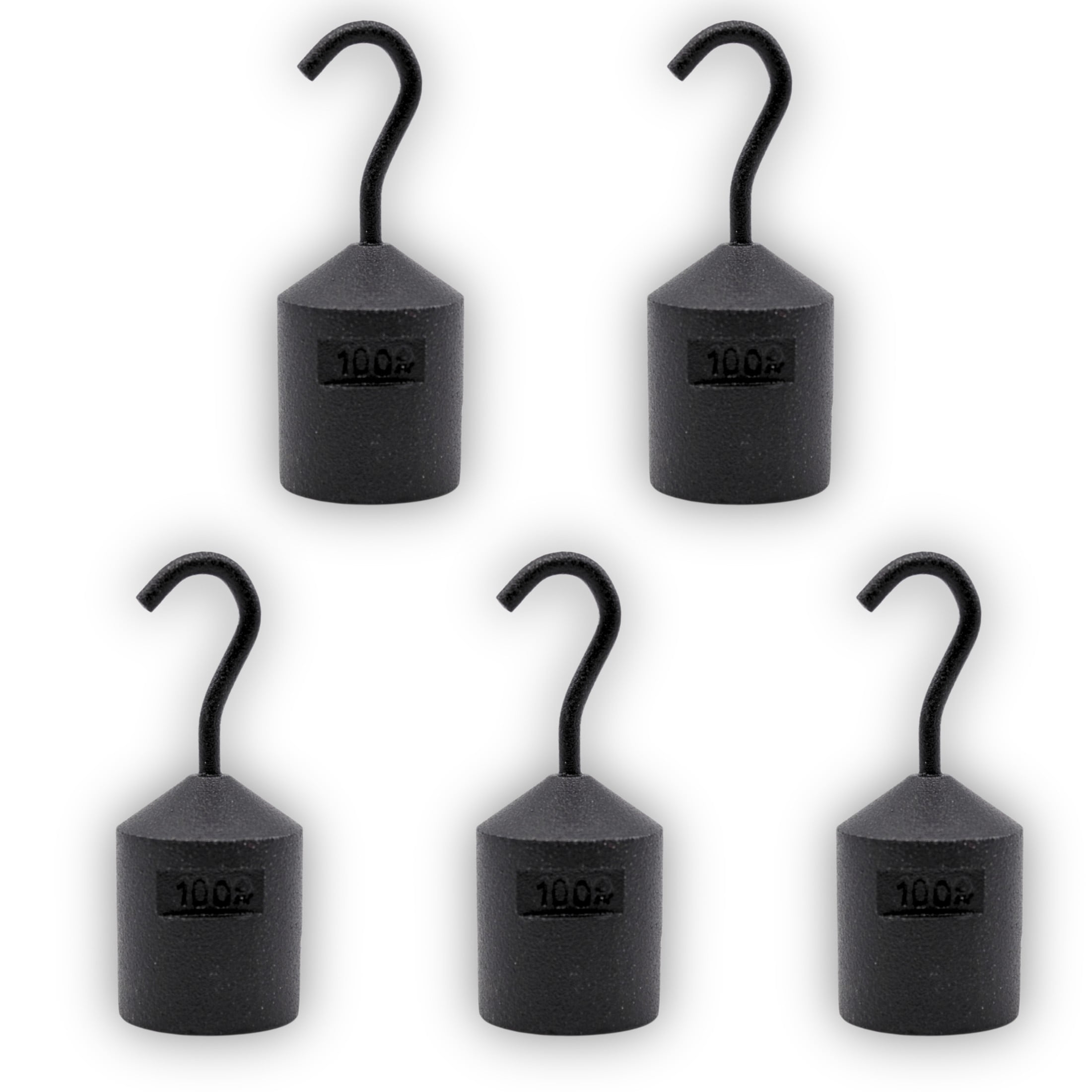 Eisco Labs - Hooked Weight 5-Pack, 100g Each - Iron, Cylindrical with ...