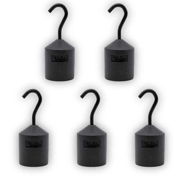 Eisco Labs - Hooked Weight 5-Pack, 100g Each - Iron, Cylindrical with ...