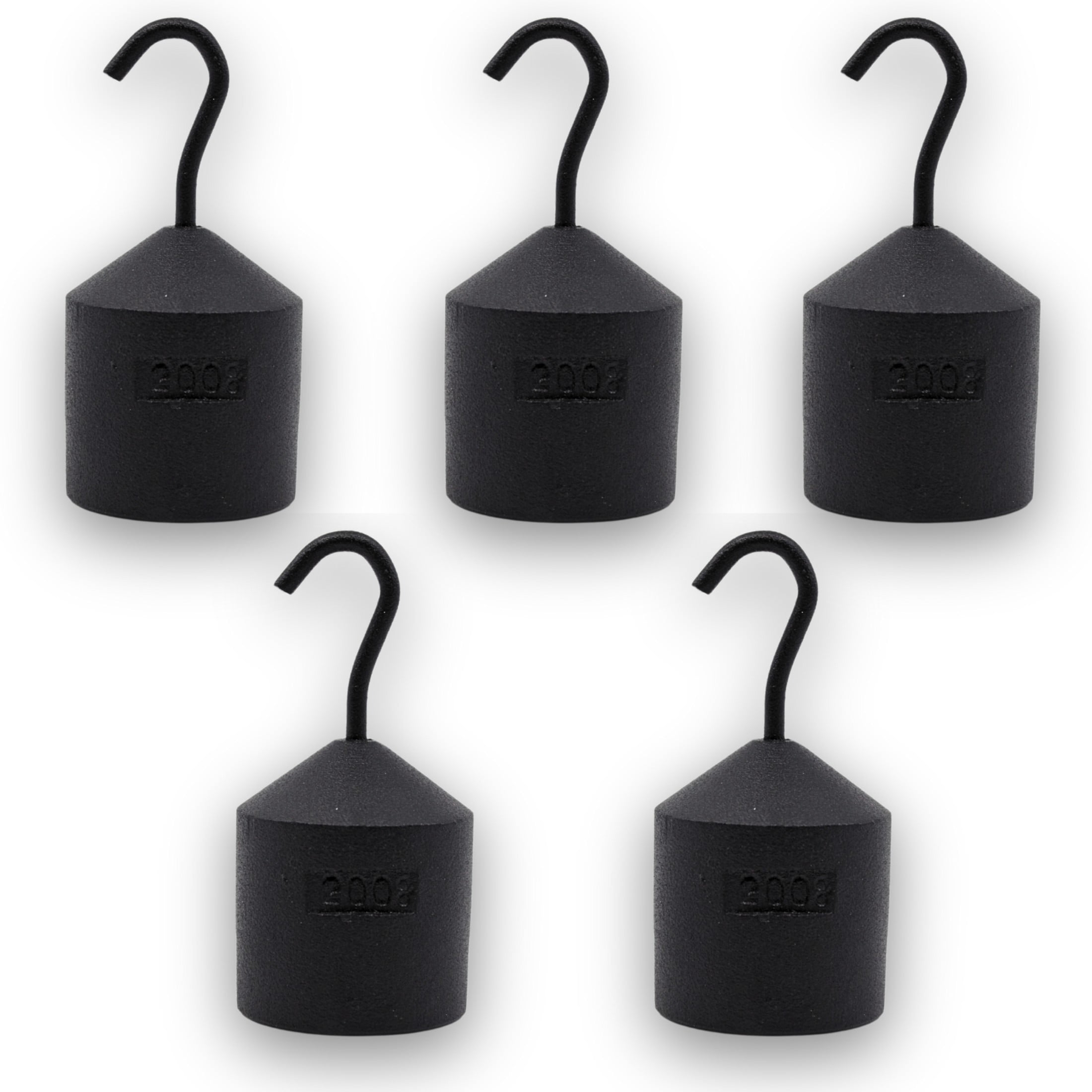 Eisco Labs - Hooked Weight 5-Pack, 200g Each - Iron, Cylindrical with ...