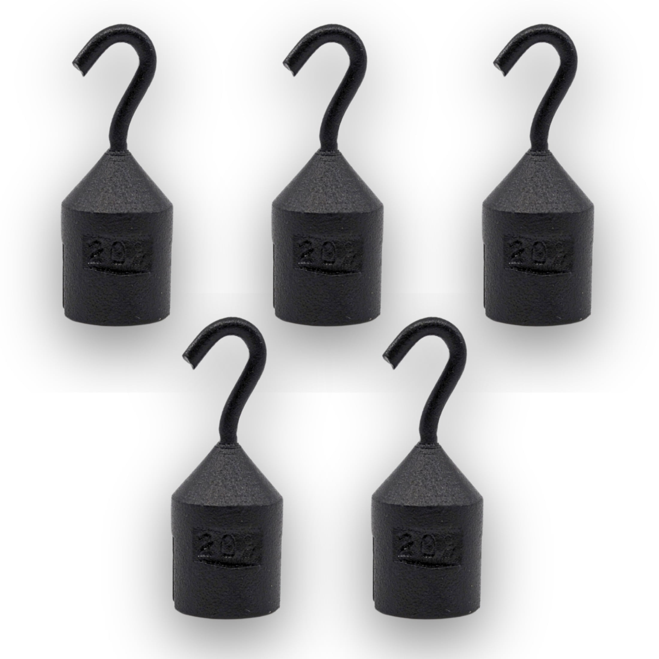 Eisco Labs - Hooked Weight 5-Pack, 20g Each - Iron, Cylindrical with ...