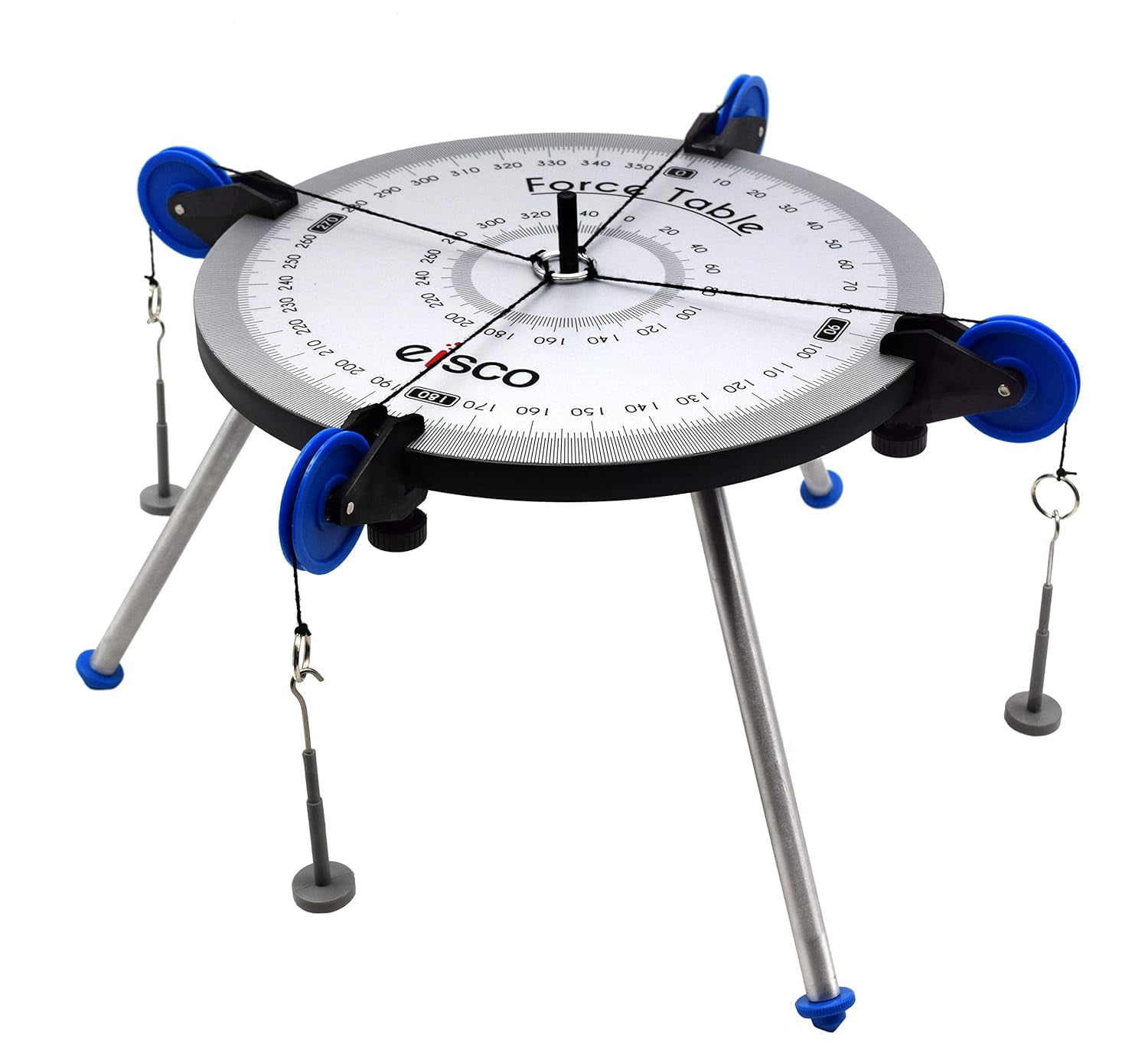 Eisco Labs Medium Size Force Table - 11.75" Diameter, 3 Legs, 4 Pulleys - Walmart.com