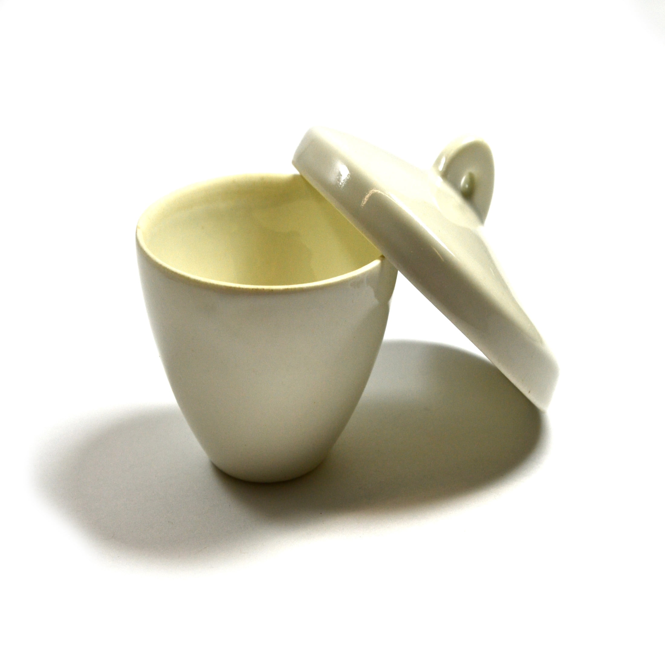 Eisco Labs Porcelain Crucible with Lid, Short Form, 50mL Capacity ...
