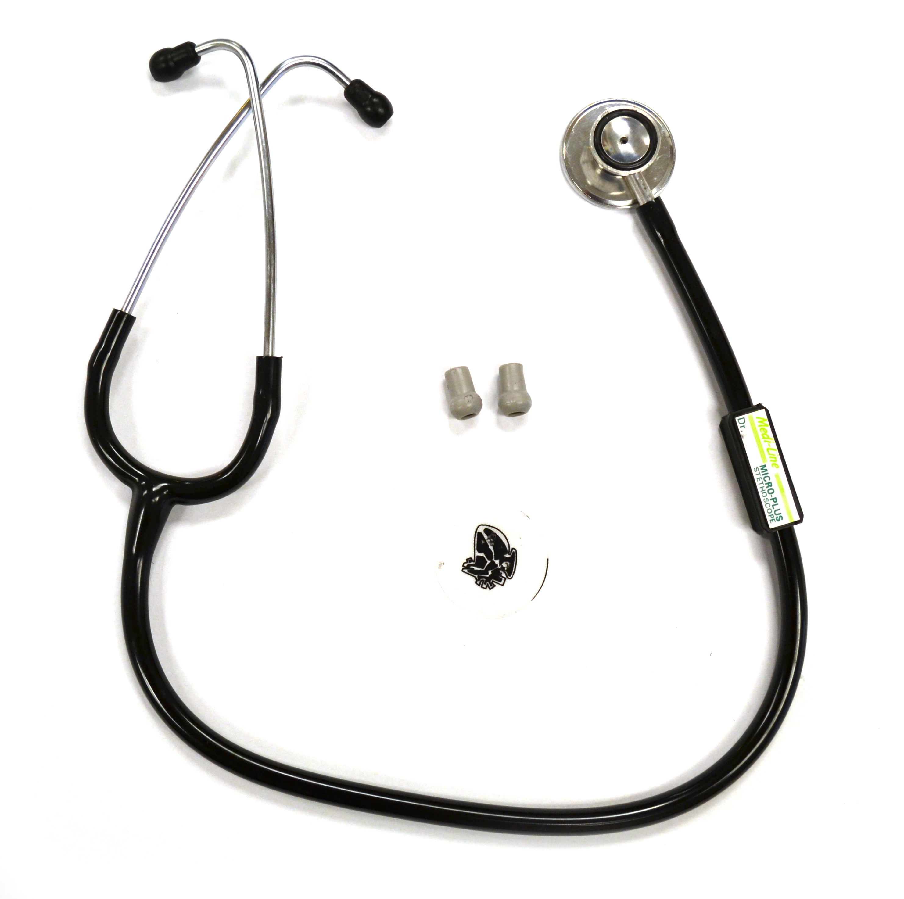 Eisco Labs Stainless Steel Micro Plus Stethoscope, wth Spare Ear Tips ...