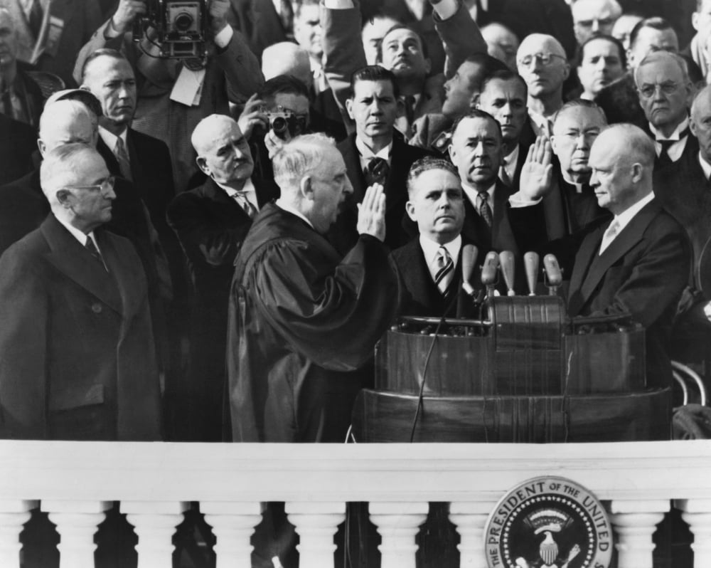 Eisenhower'S First Inauguration. Chief Justice Frederick Vinson ...