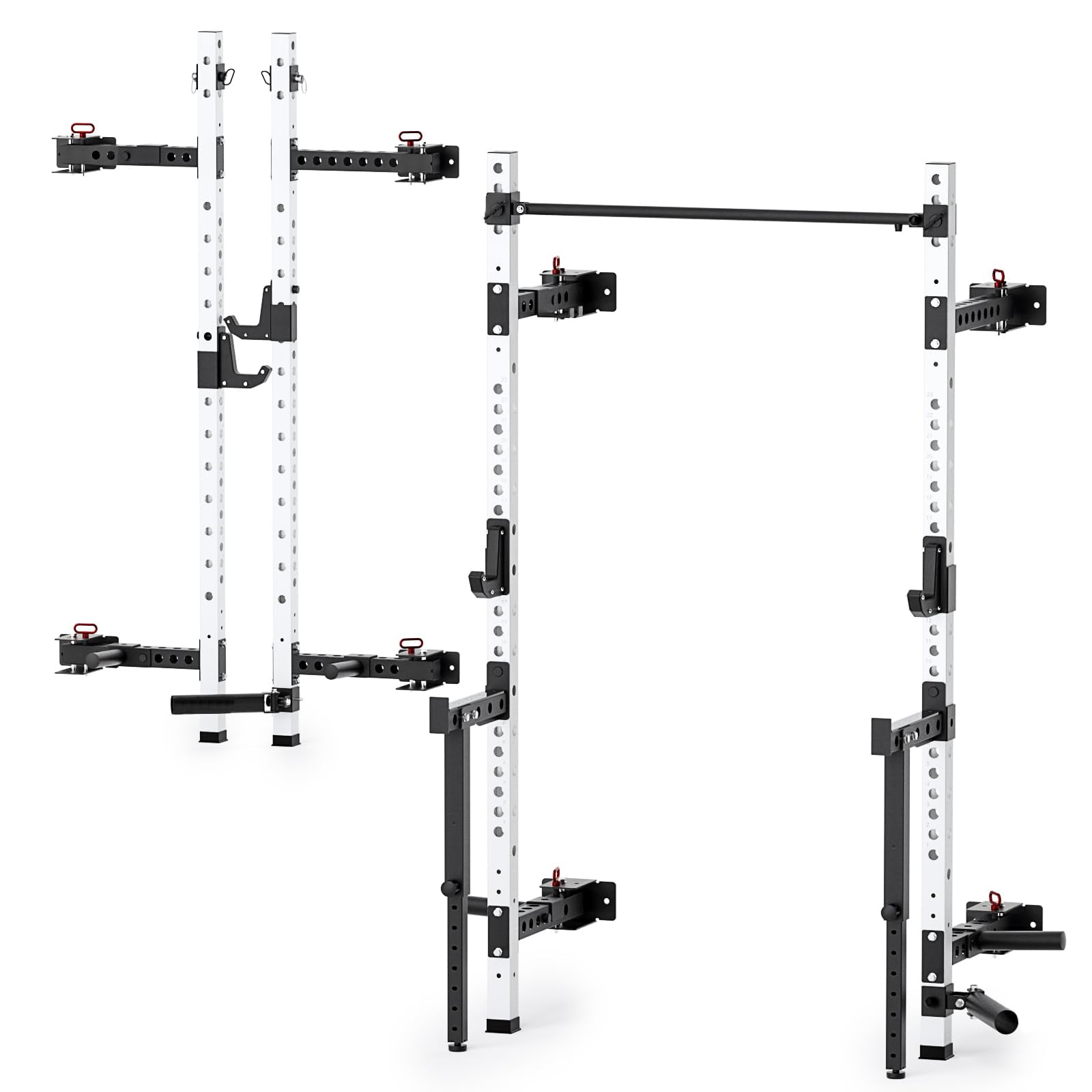 Eisenlink Foldable Power Cage, 1000LBS Capacity Wall Mounted Squat Rack ...