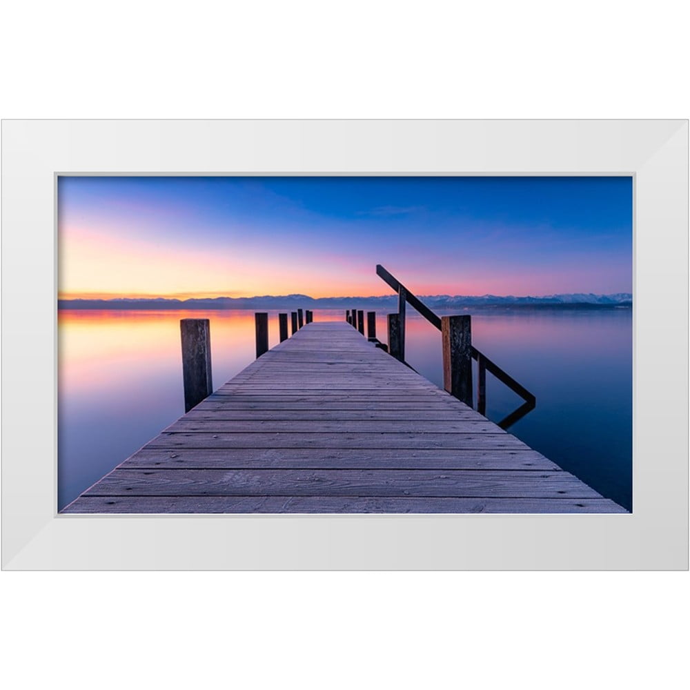 Eisenmann, Ulrike 18x12 White Modern Wood Framed Museum Art Print Titled - At The Lake - Walmart.com