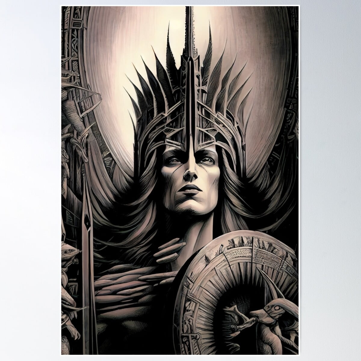 Eisheth Zenunim Illustration Poster Wall Art, Modern Wall Decor For ...