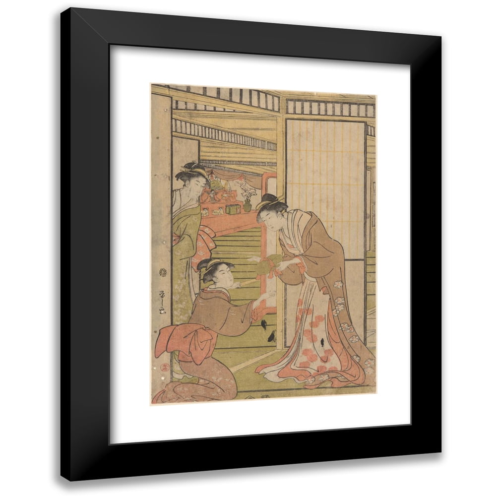 Eishi Hosoda 11x14 Black Modern Framed Museum Art Print Titled - Three ...
