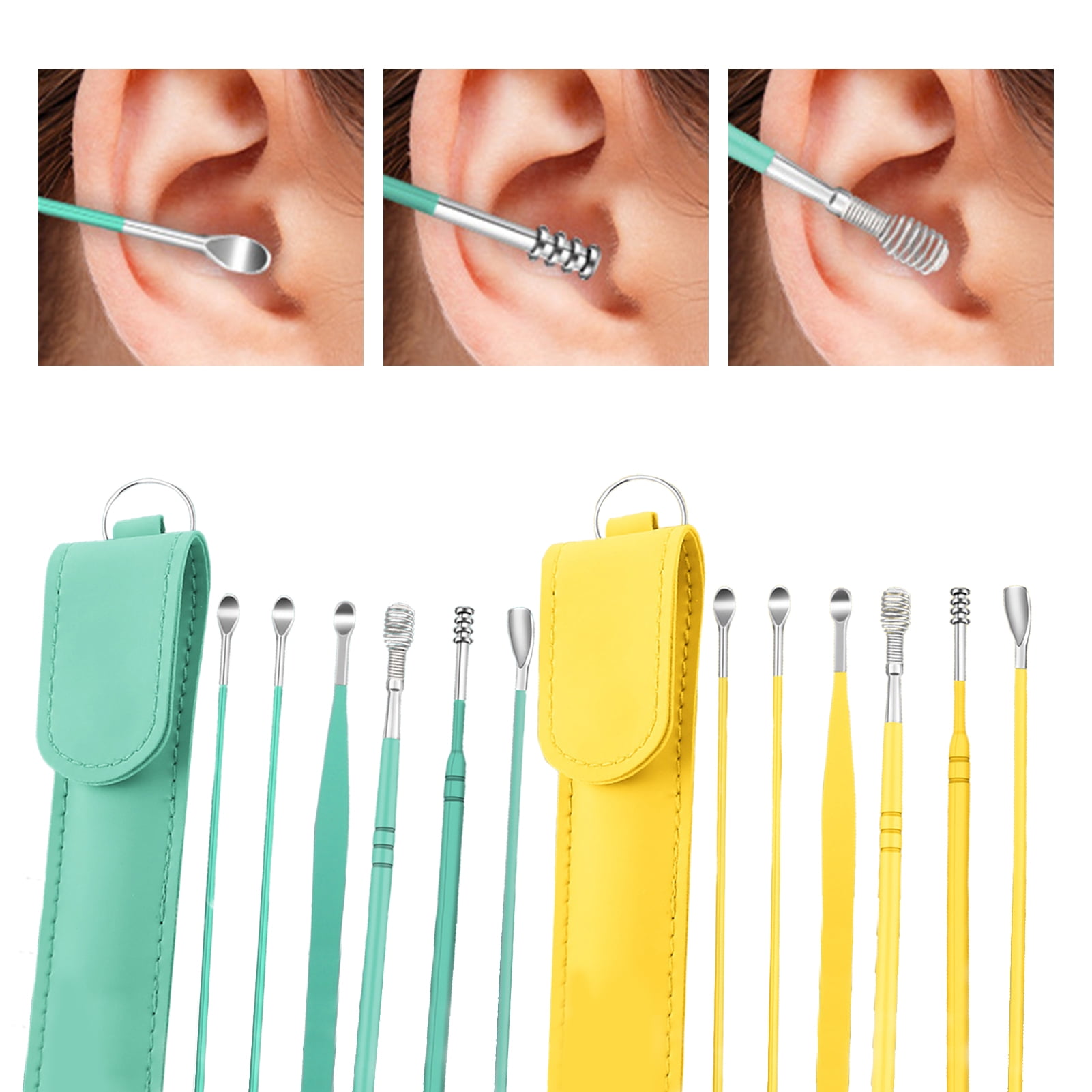 Eisoary 1 Set Ear Spoon 360-degree Rotated Ergonomics Ear Care ...