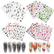 Full Sheet Black Abstract Triangle Nail Stickers Minimalist Indie ...