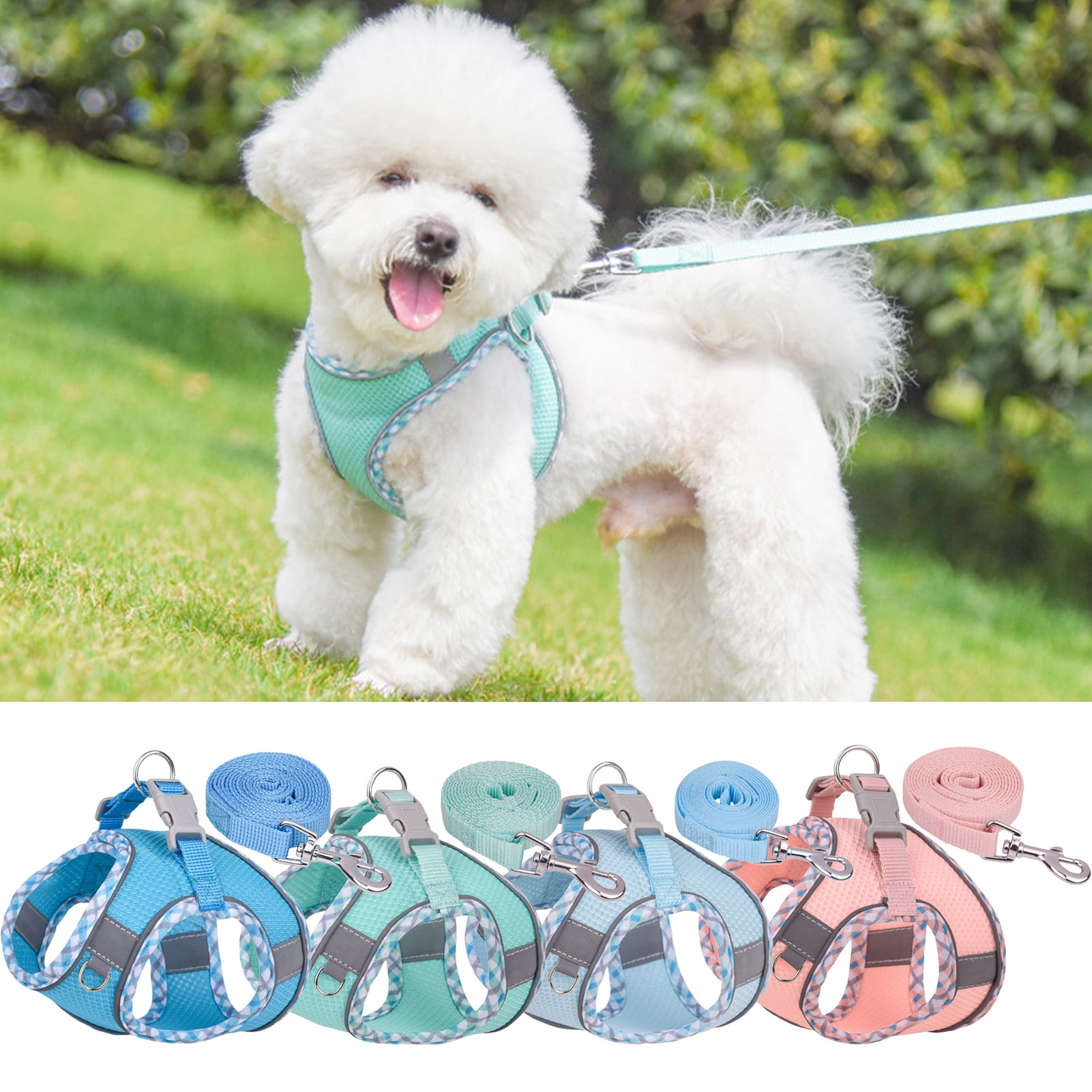 Eisoary 1 Set Pet Harness Buckle Adjustment Mesh Design Breathable ...