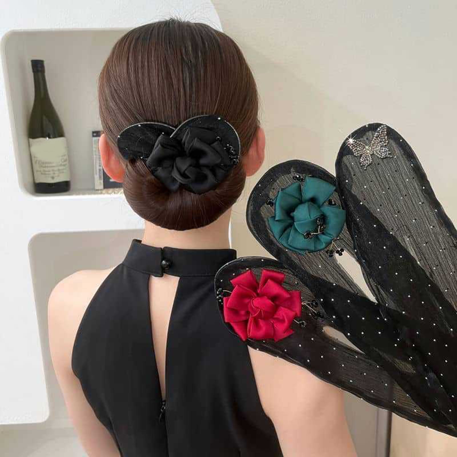 Eisoary 2Pcs Ball Hair Clip Bun Maker Hair Roller Curler Deft Bun ...