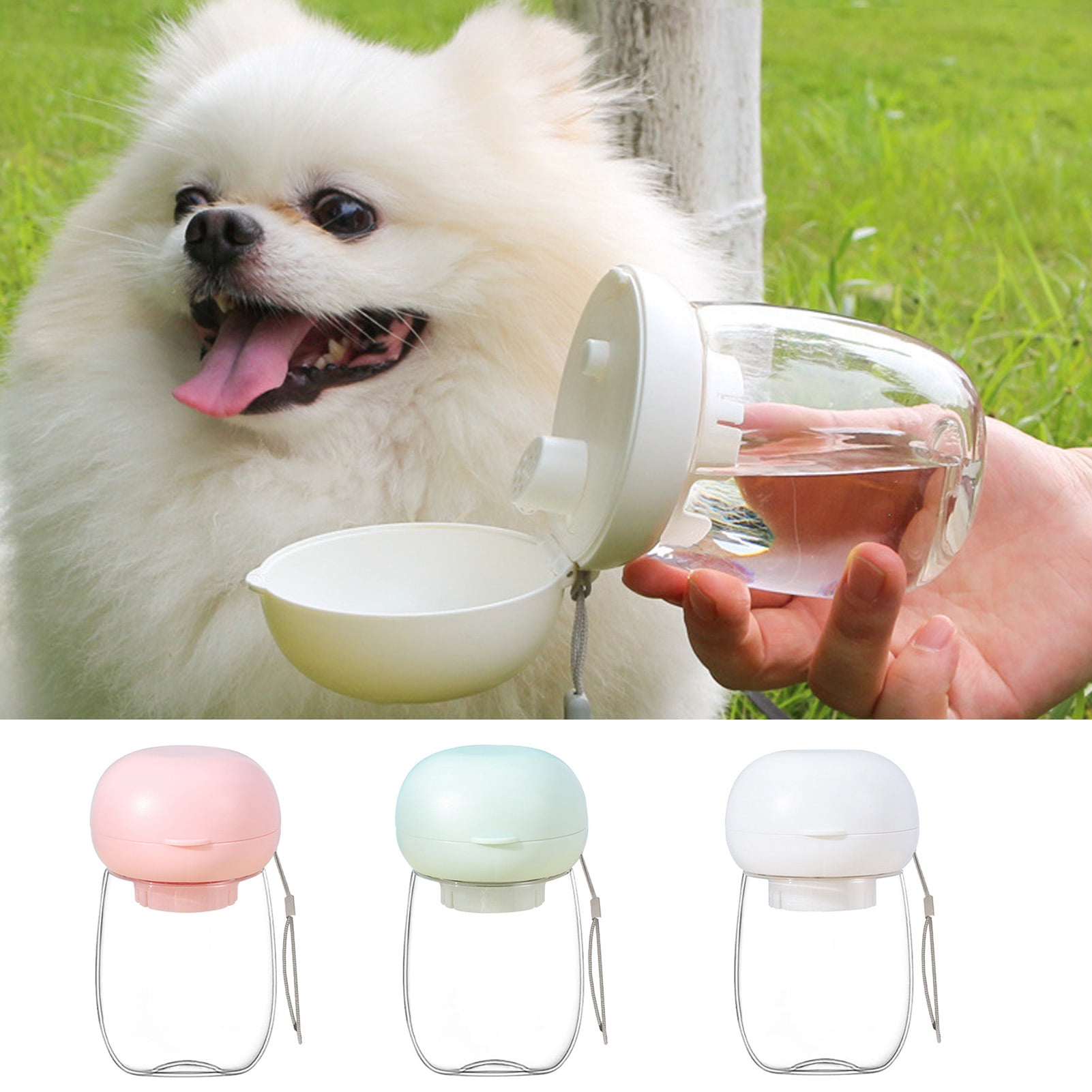 Eisoary 300ML Portable Pet Water Bottle Foldable One-Button Unlocking ...