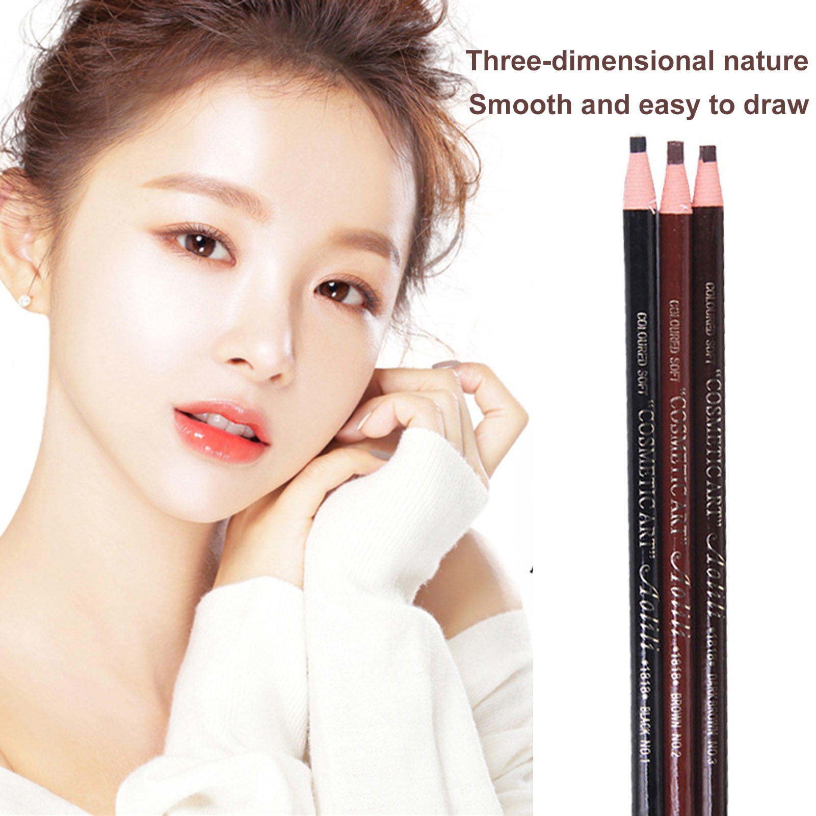Eisoary 3Pcs Microblading Pencil Waterproof Peel-off Eyebrow Pencil ...