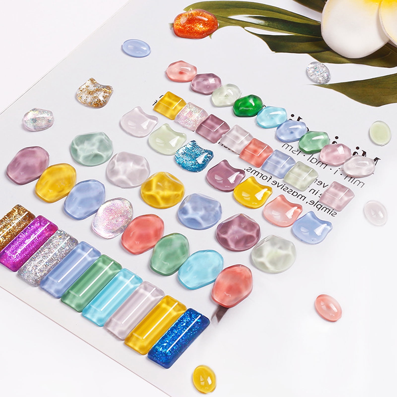 Eisoary 48Pcs Nail Polish Display Water Ripple Irregular Shape Nail Art ...