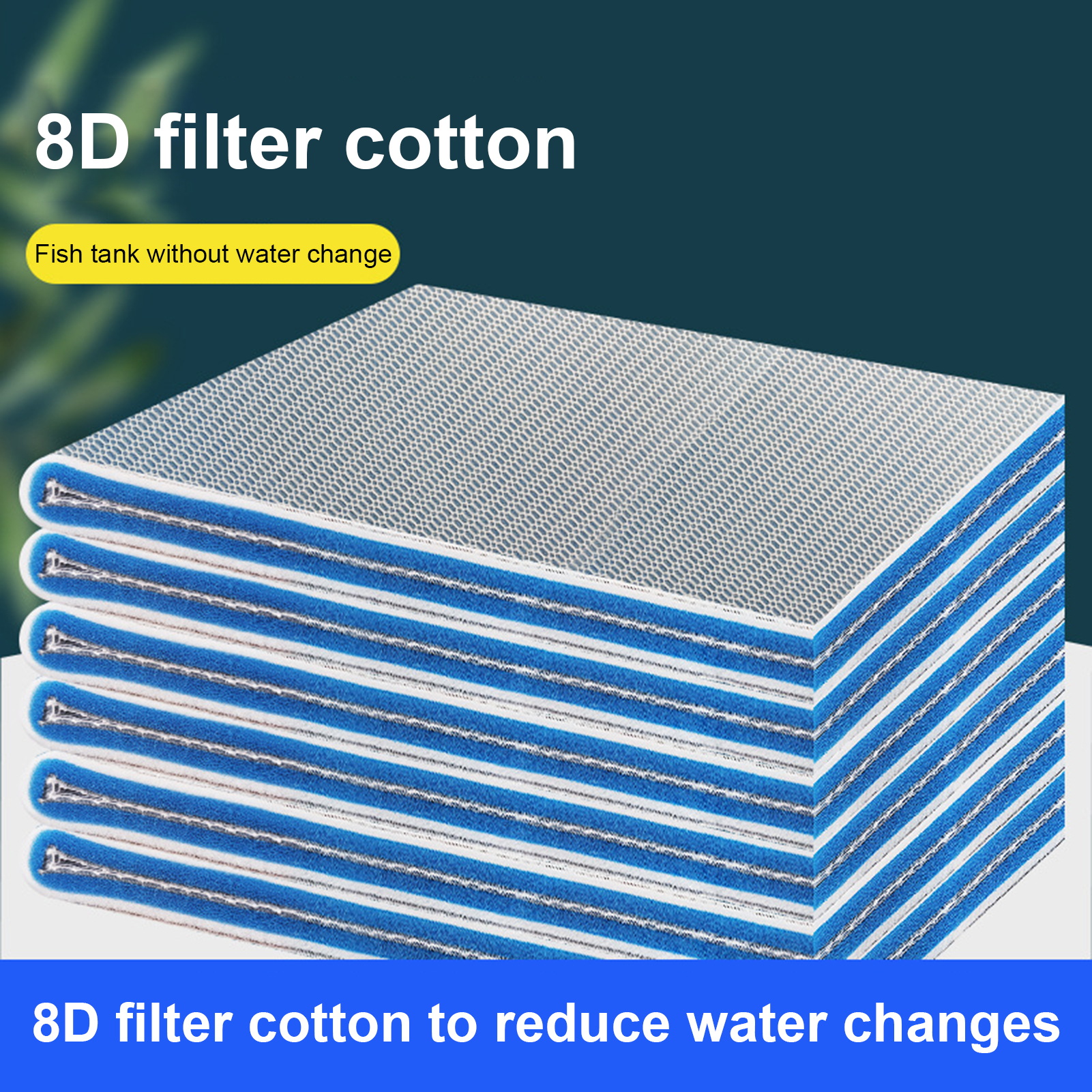Eisoary Aquarium Filter Sponge Strong Scrubbing Resistance 8-Layer ...