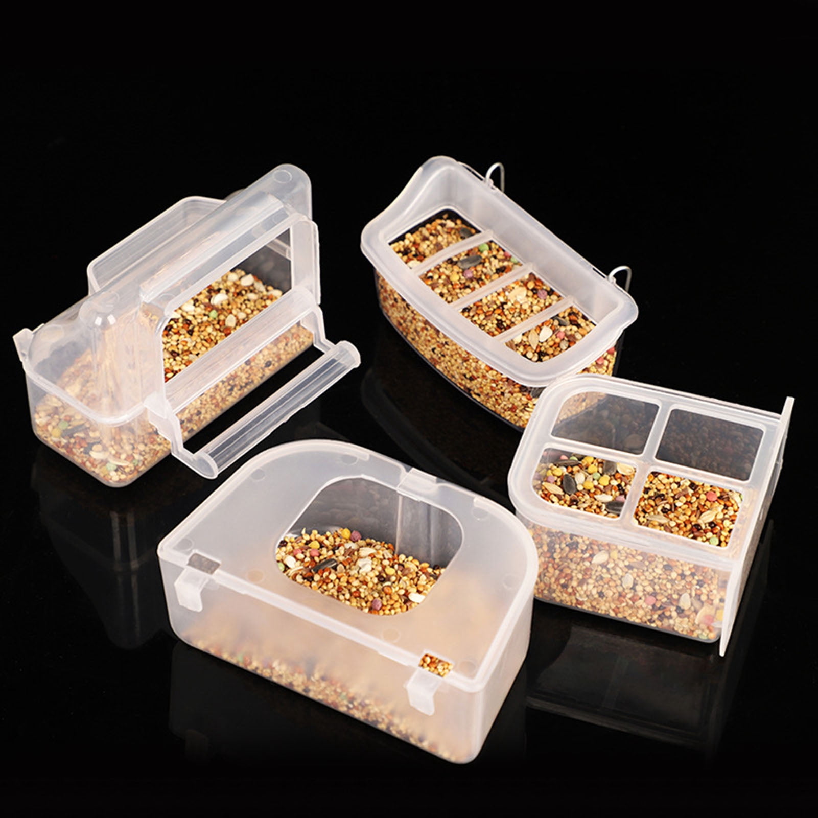 Eisoary Bird Water Feeder Bird Dispenser Hanging Bird Feeder Bird Food ...