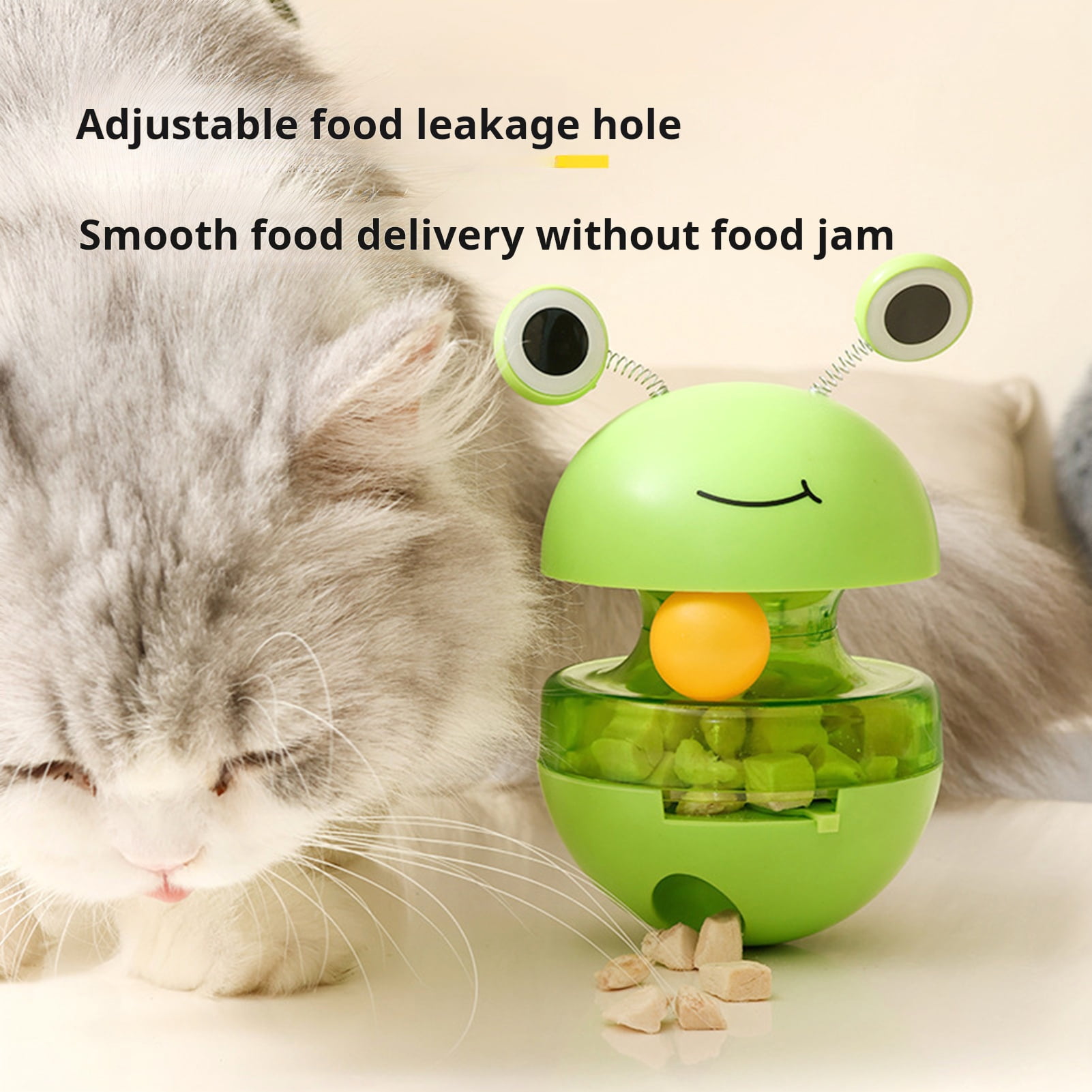 Eisoary Cat Ball Toy Slow Feeder Treat Ball Cat Puzzle Dispenser Toy ...