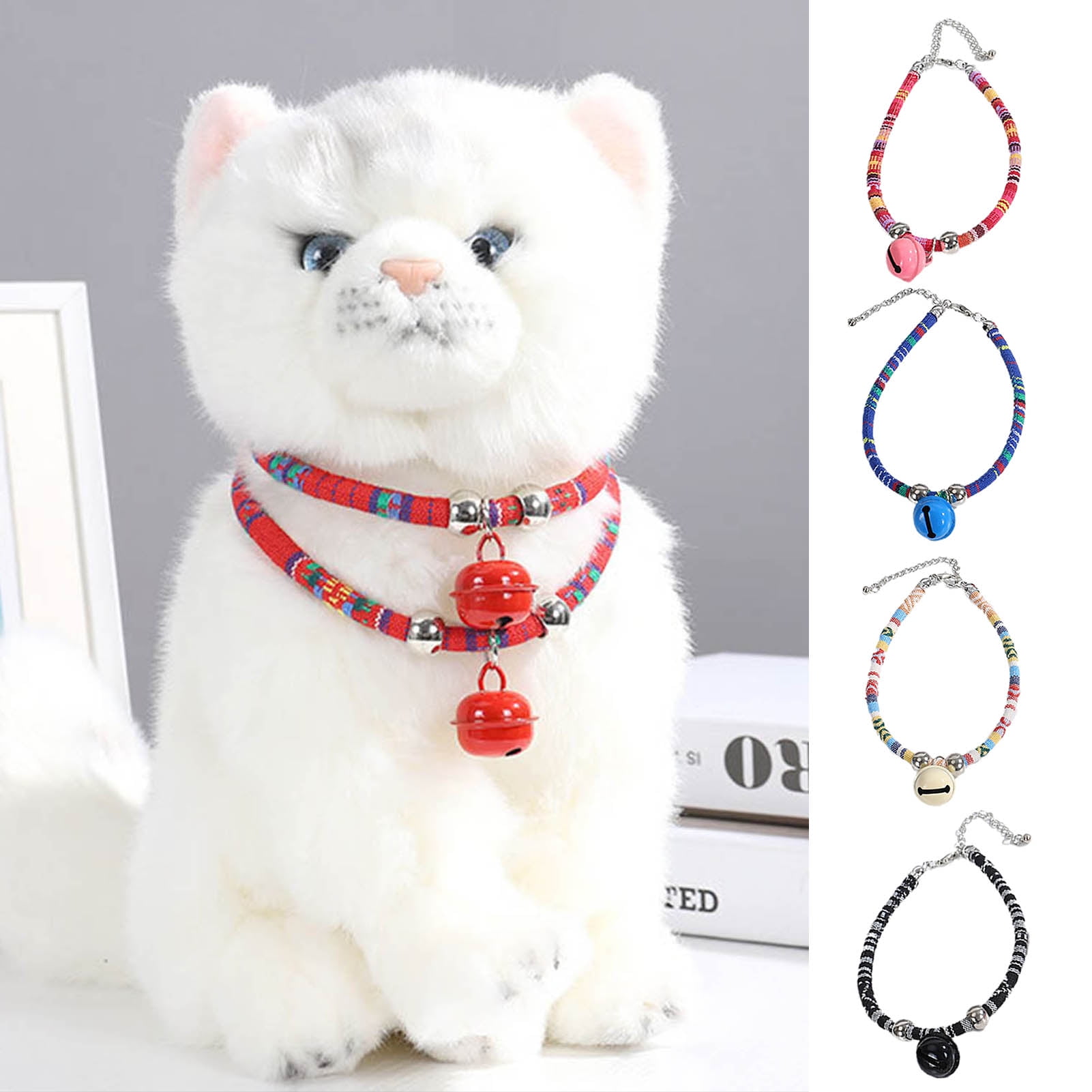 Eisoary Cat Collar Ethnic Style Dress-up Adjustable Pet Cats Dogs ...