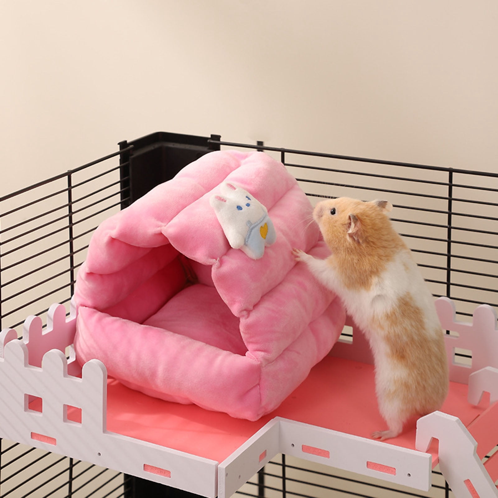 Eisoary Cozy Hamster Nest Bunny Carrot Design Small Animal Warm Room ...