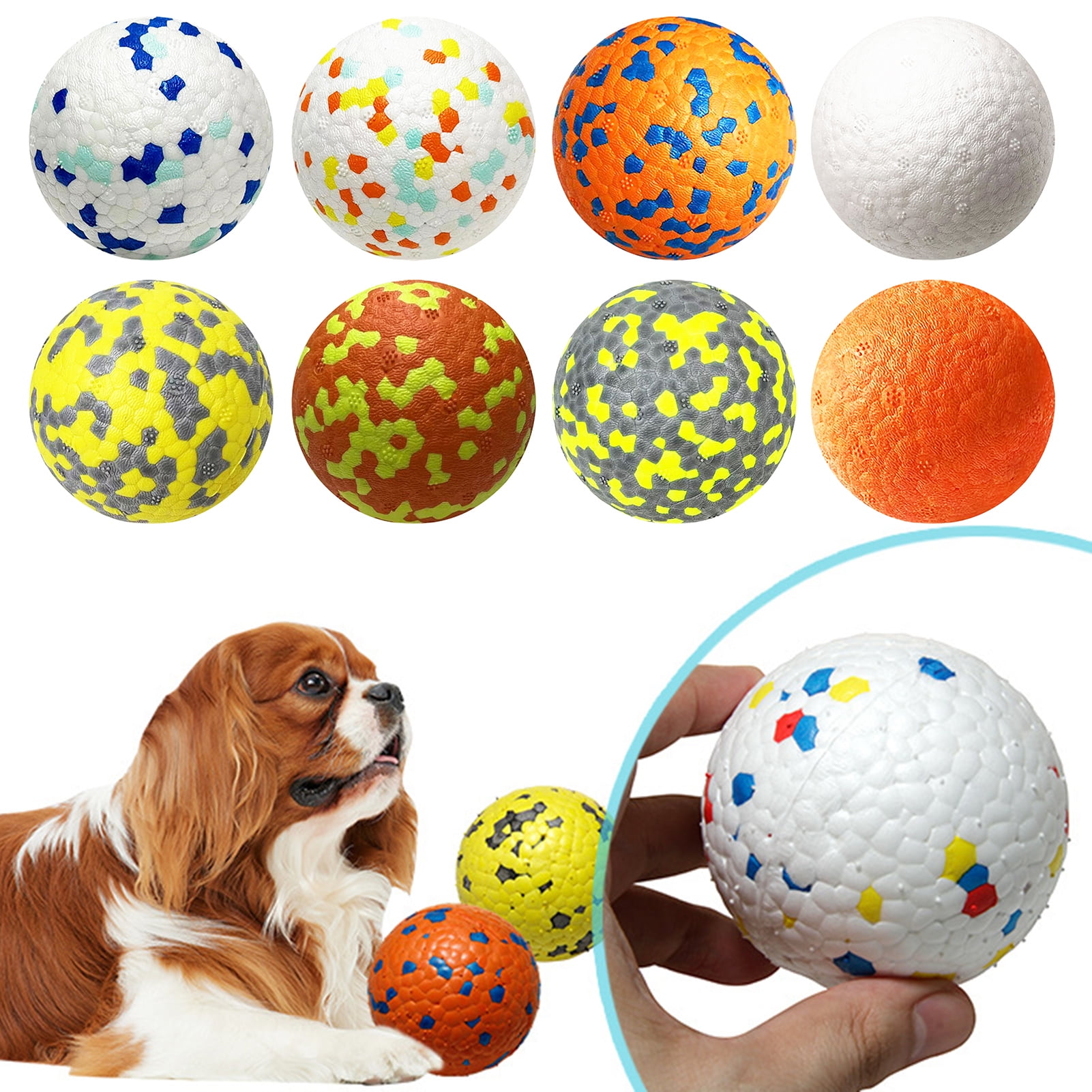 Eisoary Dog Ball Toy High Elastic Bite Resistant Anxiety Relief with ...