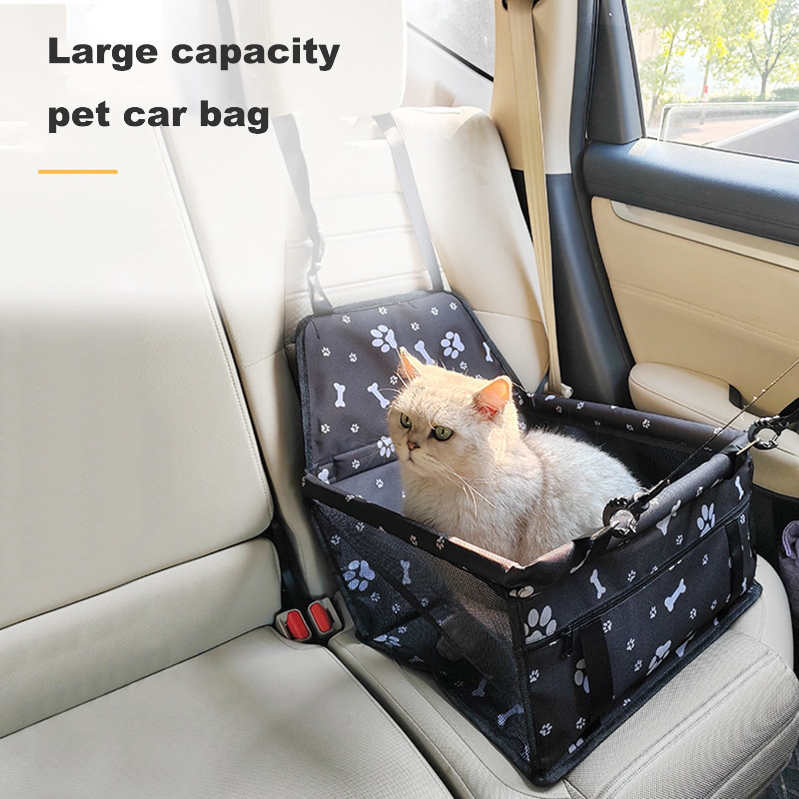 Eisoary Dog Car Seat Bag Folding Pet Carriers Bag Waterproof Hollow ...