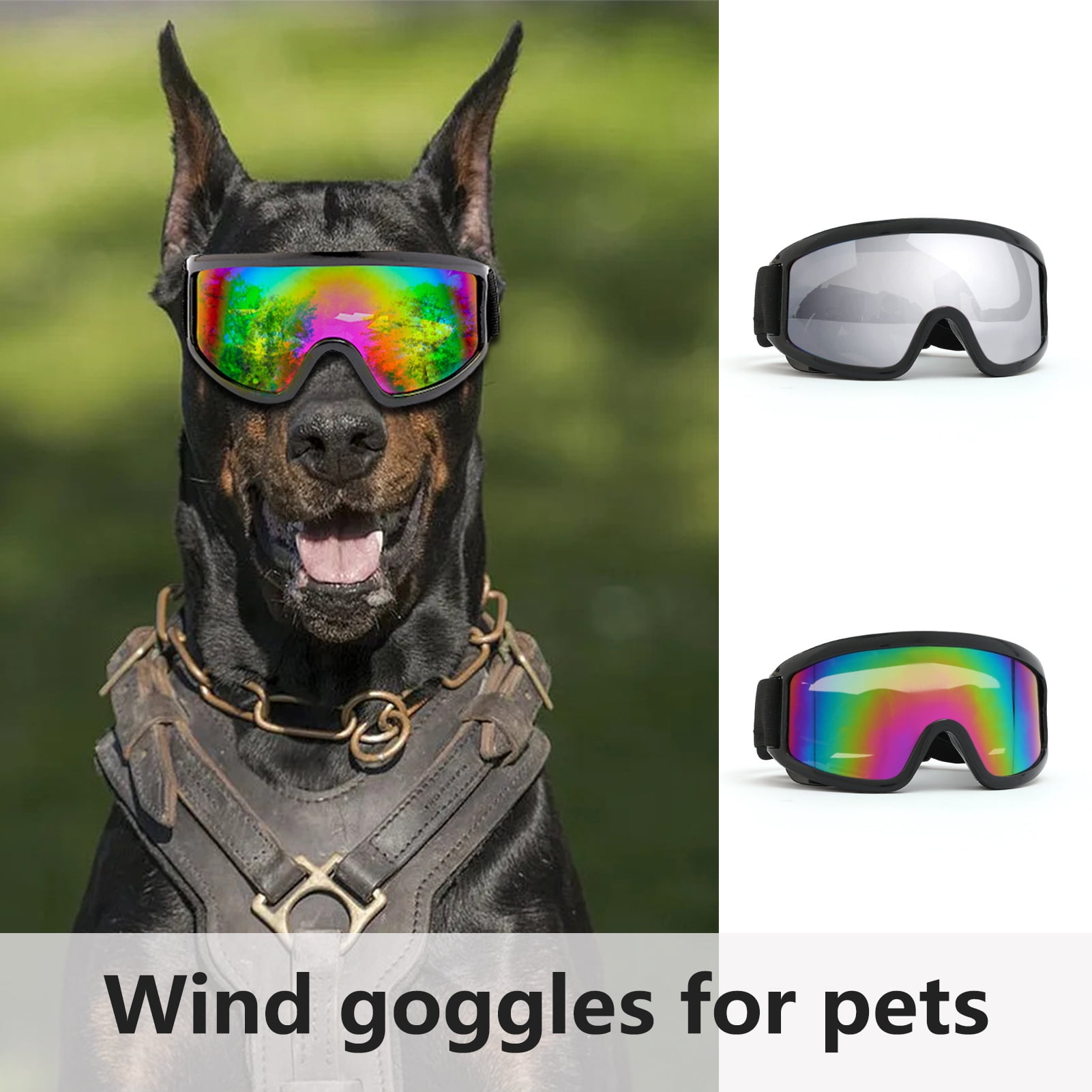 Eisoary Dog Goggles Waterproof Windproof Protect Eyes Eco-friendly PVC ...