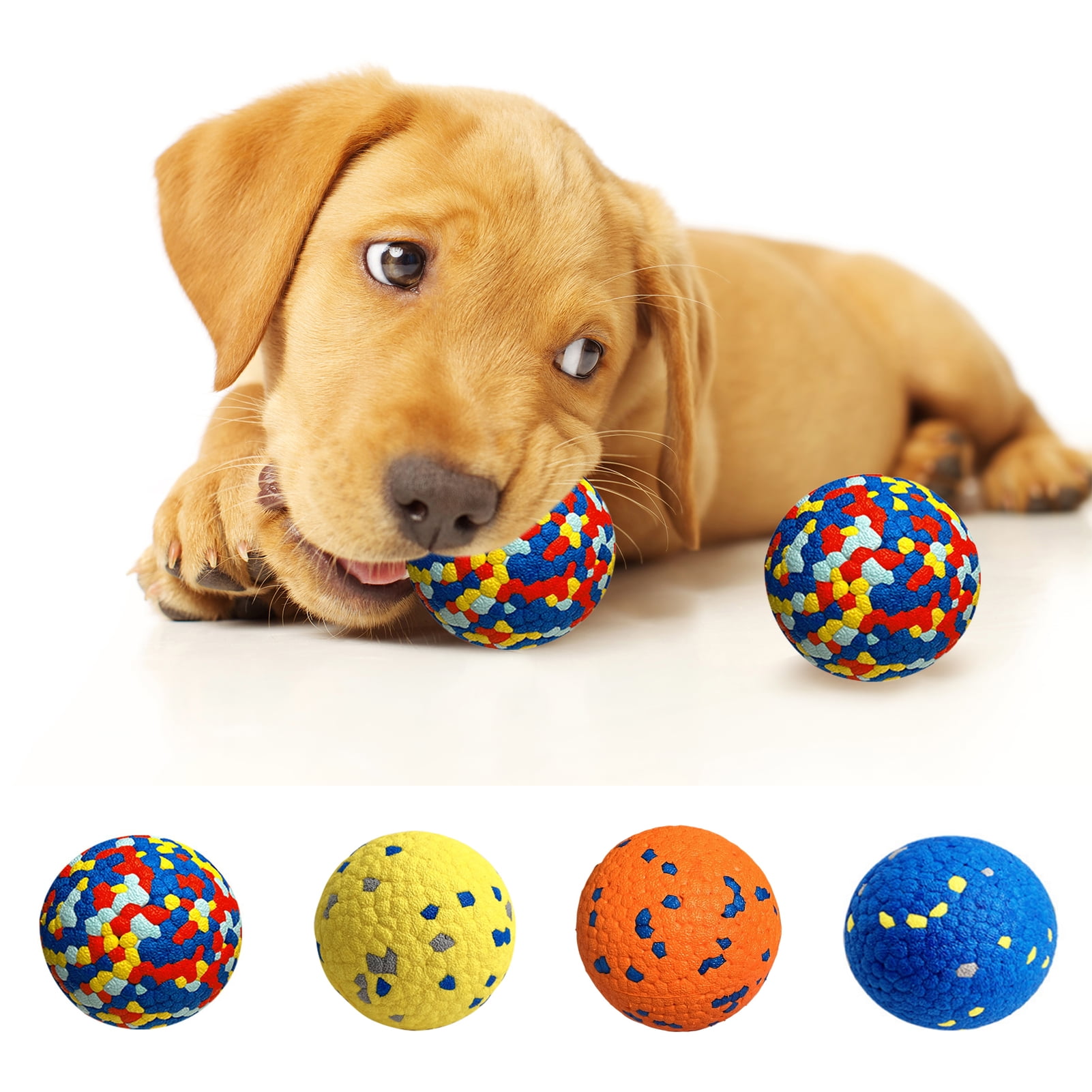 Eisoary Dog Toy Balls Interactive Dog Tennis Ball Indestructible Fetch ...