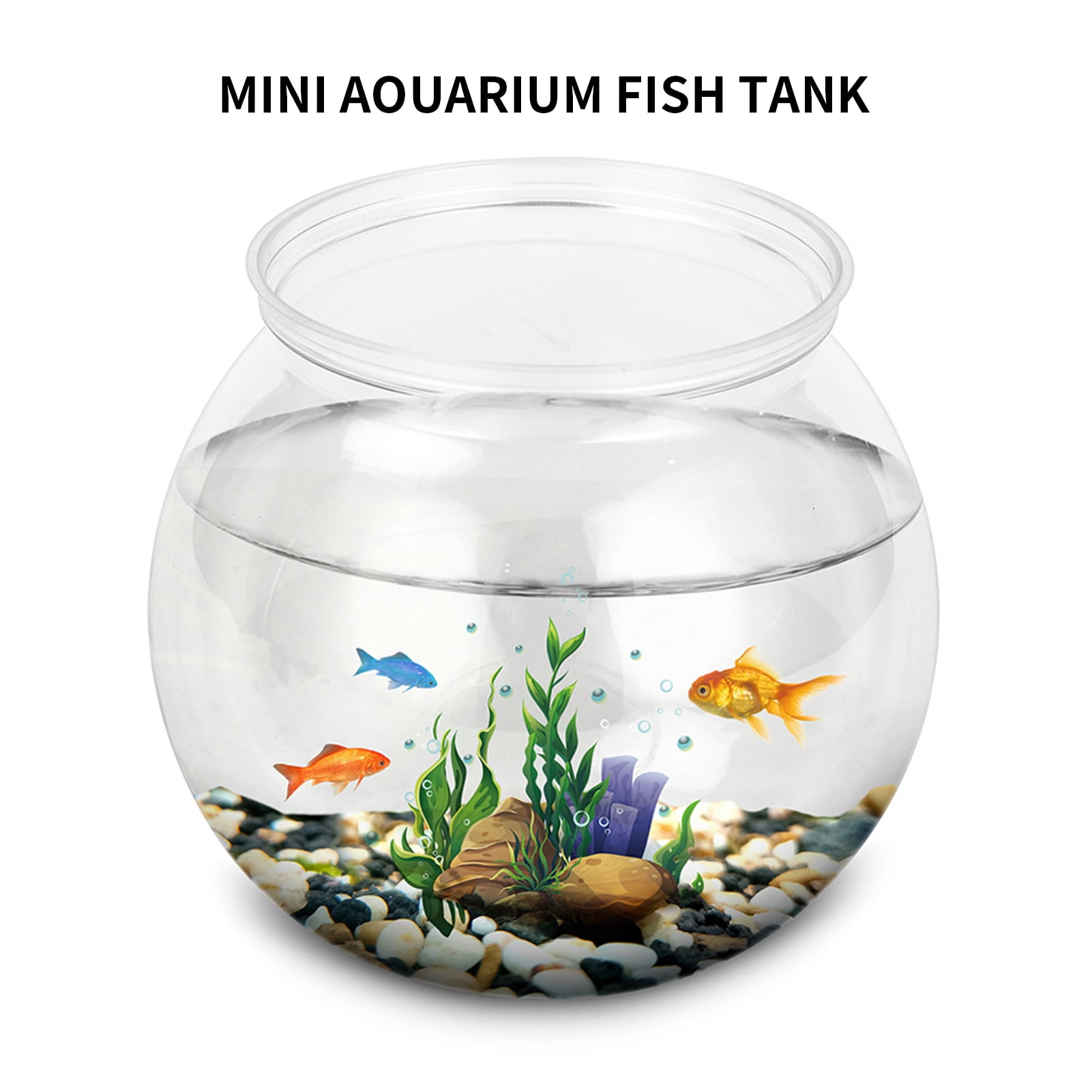 Eisoary Fish Tank Transparent Anti-drop Smooth Plastic Aquarium Tank ...