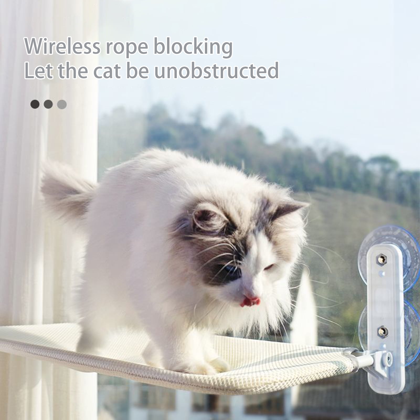 Eisoary Foldable Cat Hammock Breathable Mesh Fabric Cover Cordless Cat ...
