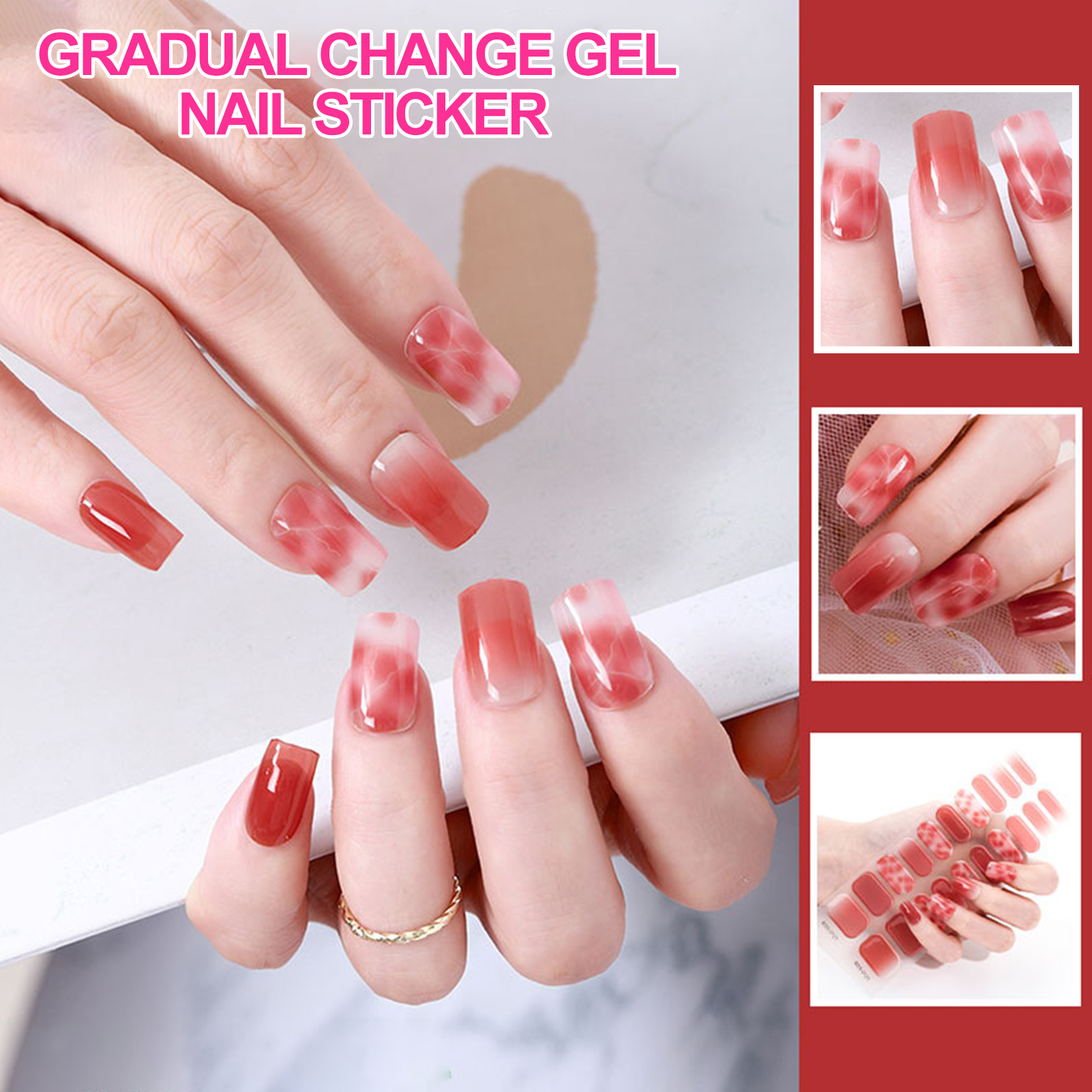 Eisoary Gel Nail Sticker Easy Application Removal Eco-friendly Safe ...