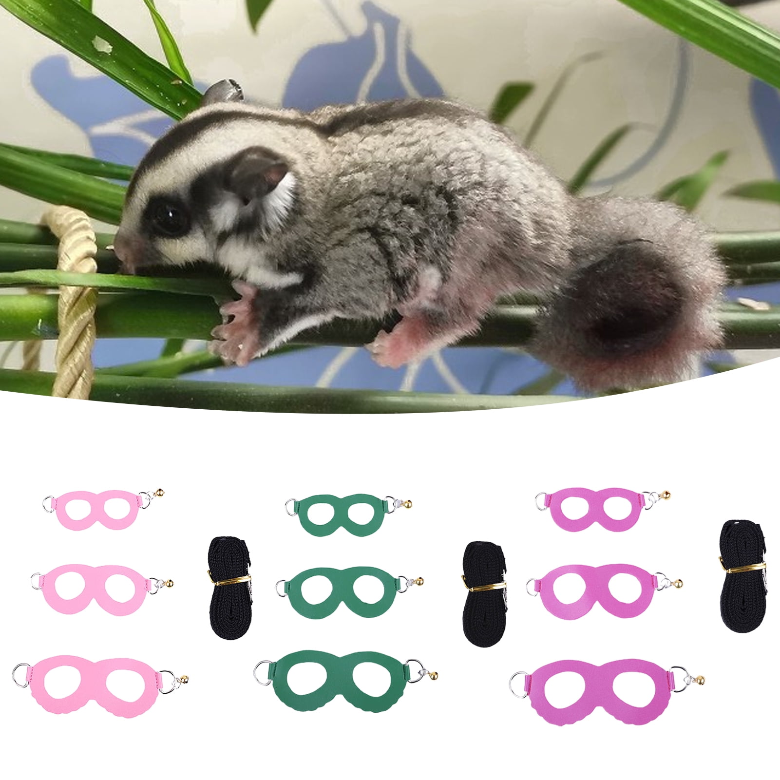 Eisoary Hamster Leash Set Extended Lanyard Buckle Bells Small ...