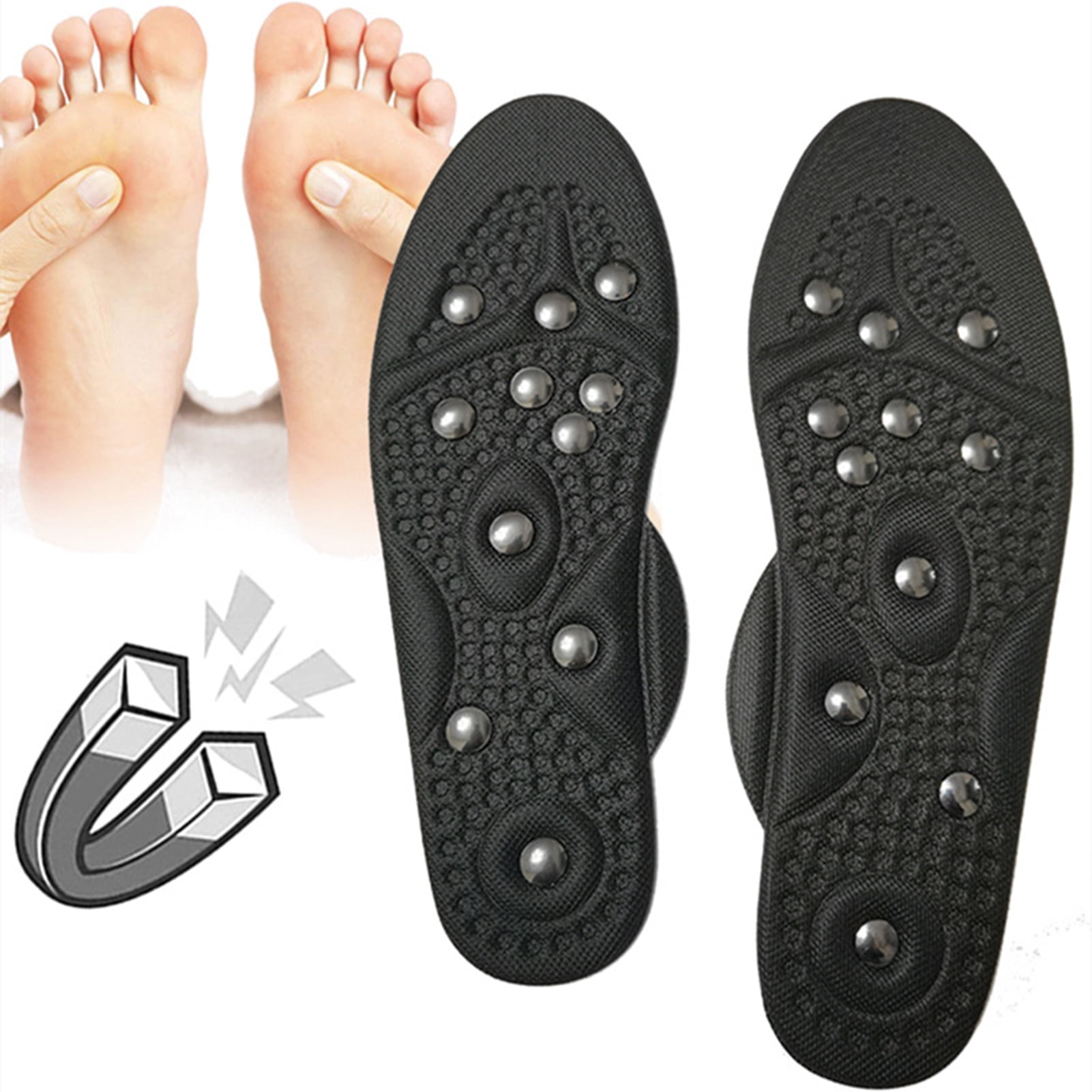 Eisoary Magnetic Acupressure Insoles for Women Arch Support Shoe ...