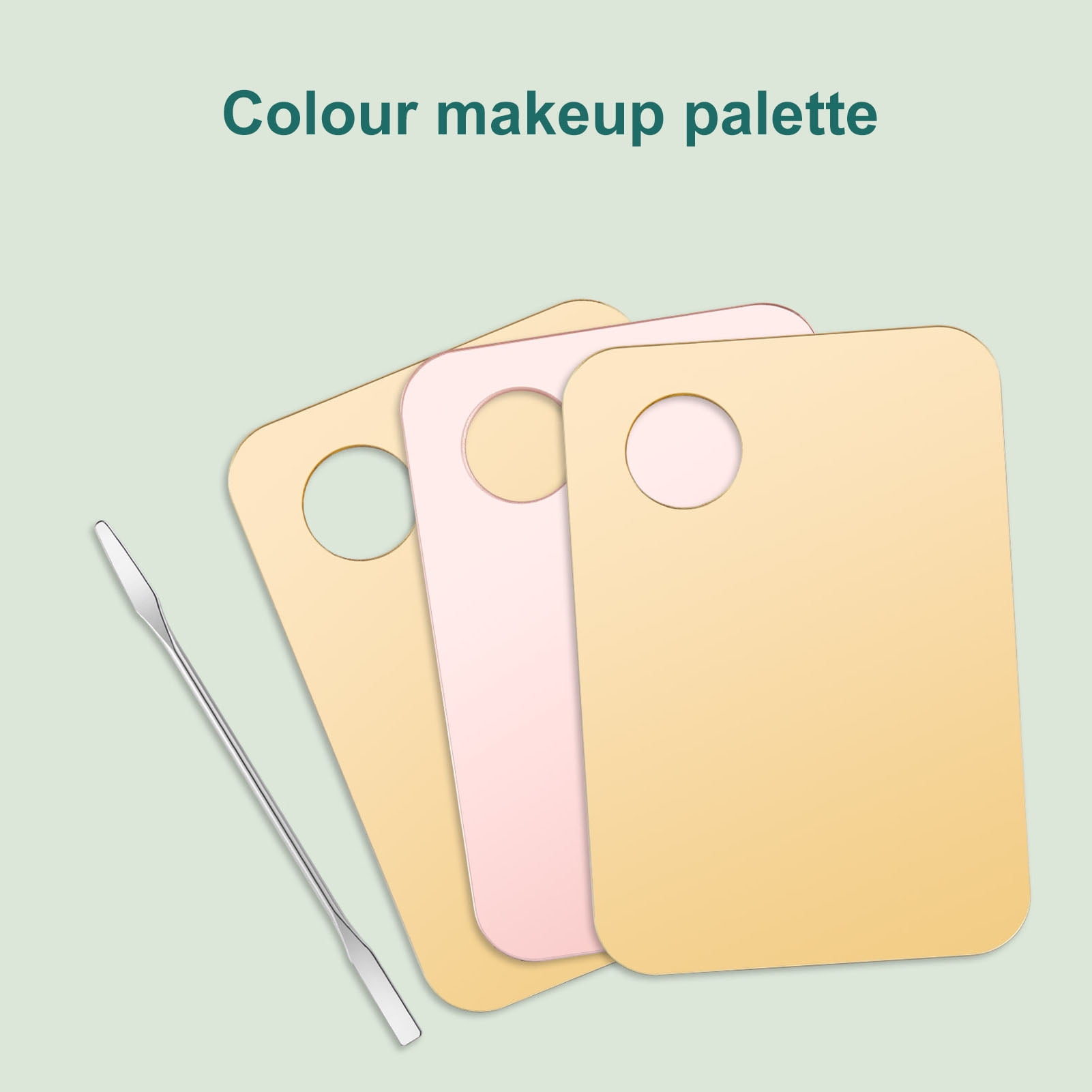 Eisoary Nail Color Plate with Toner Stick Round Hole Handle Polished ...