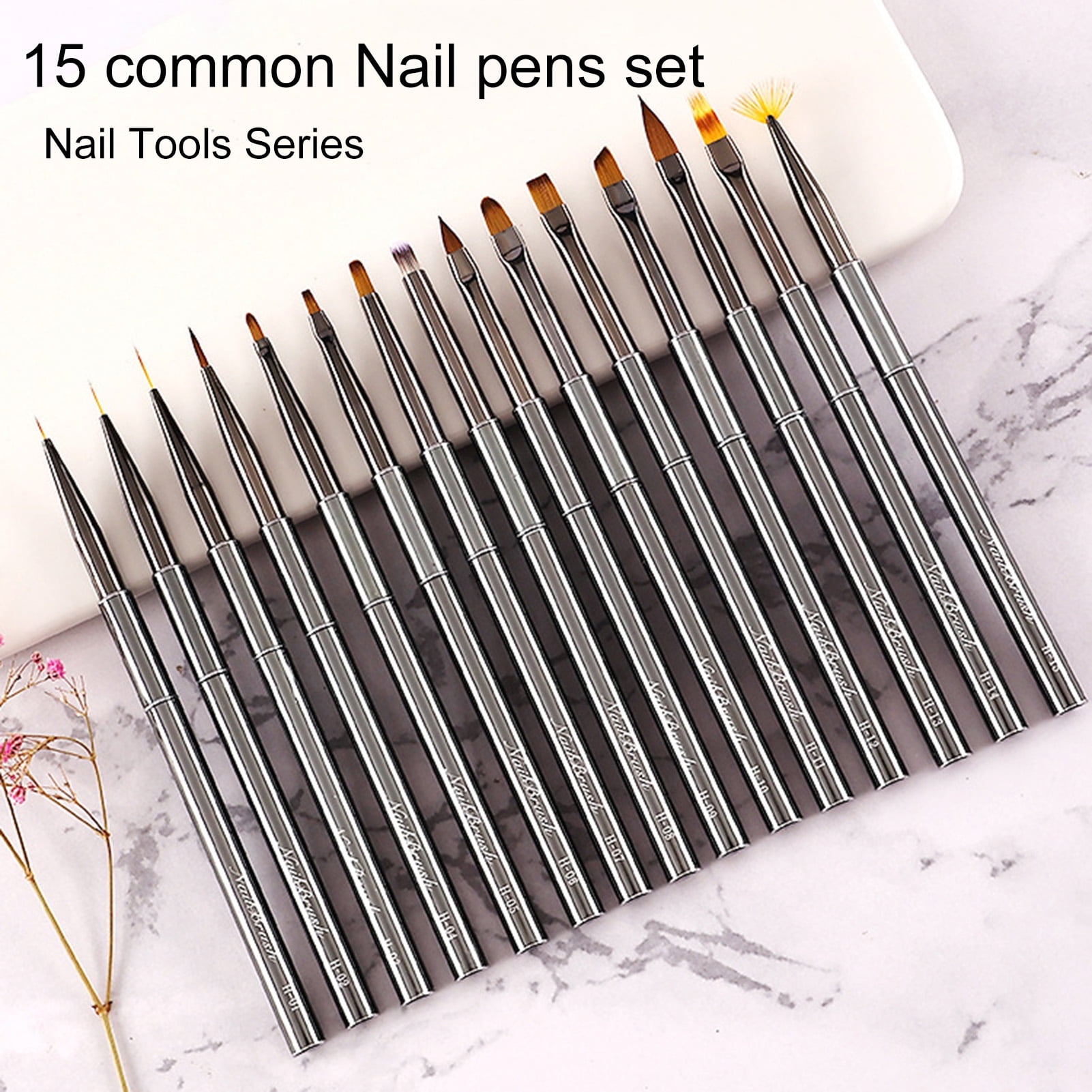 Eisoary Nail Painting Pen Non-shedding Soft Bristles High Tenacity DIY ...