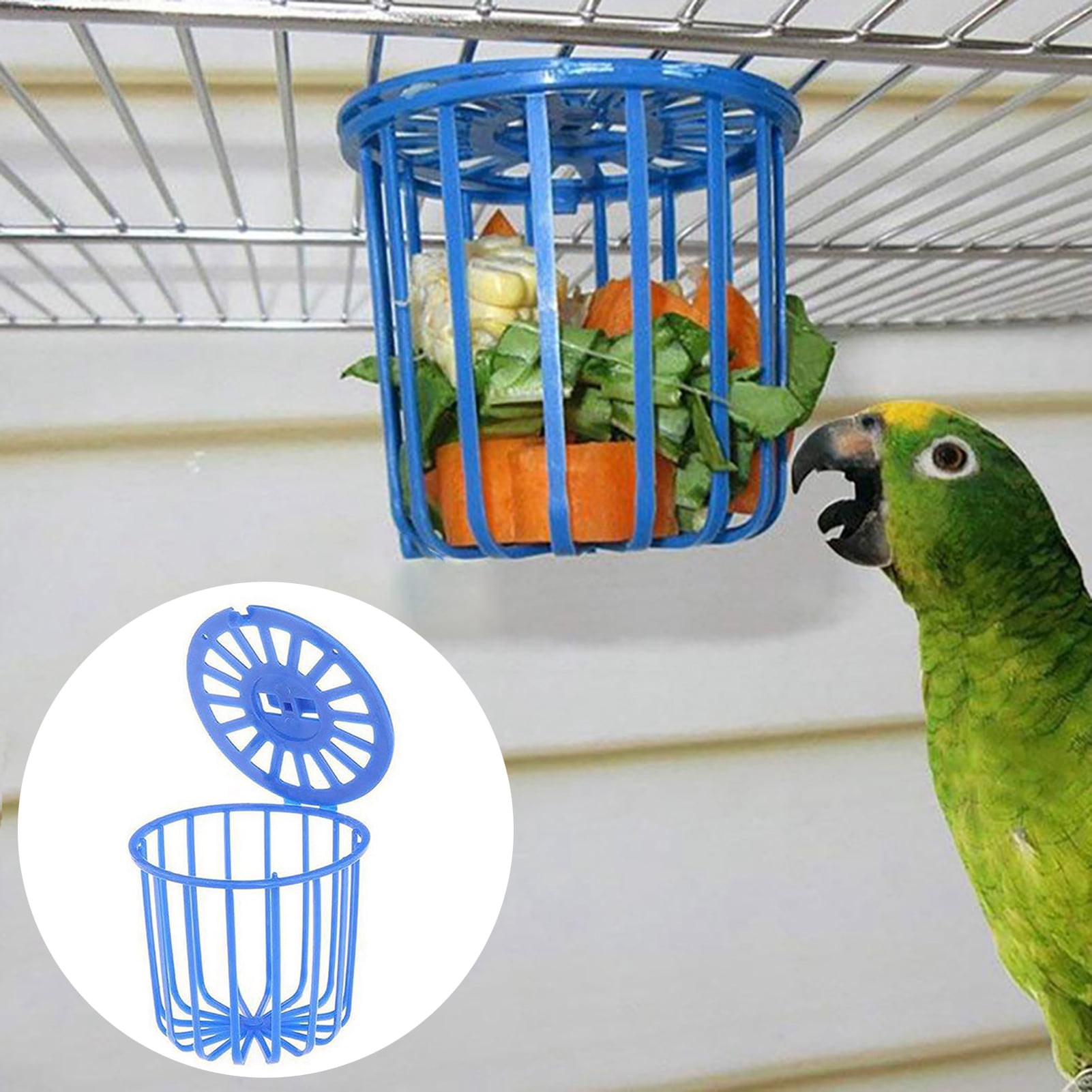 Eisoary Parrot Fruit Holder Multifunctional Creative Blue Bird Fruit ...