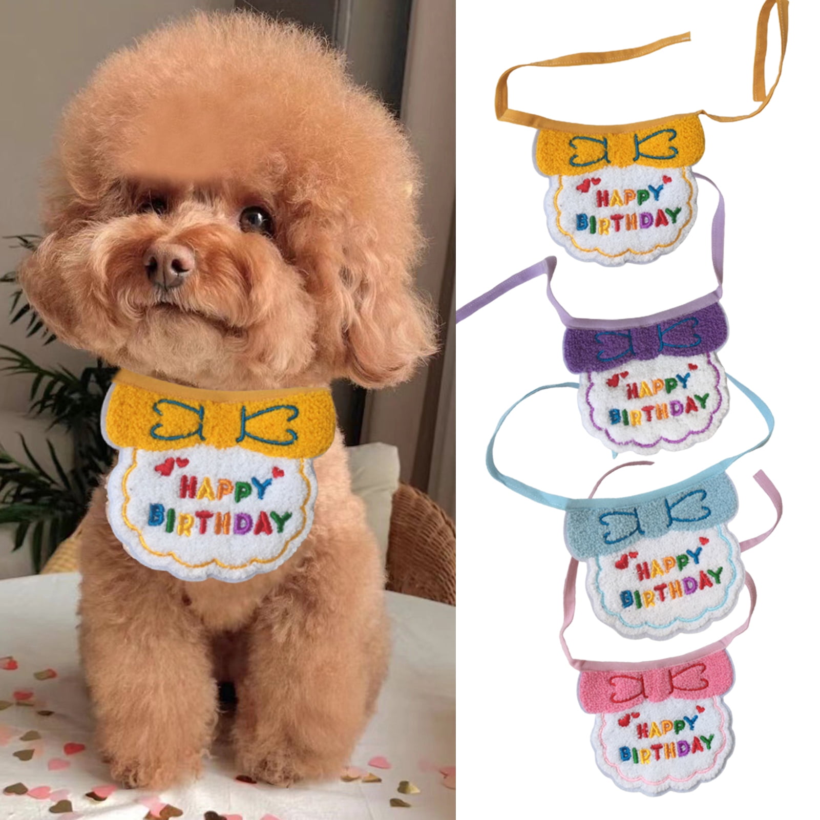 Eisoary Pet Bib Embroidery Pattern Vibrant Color Friendly to Skin Super ...